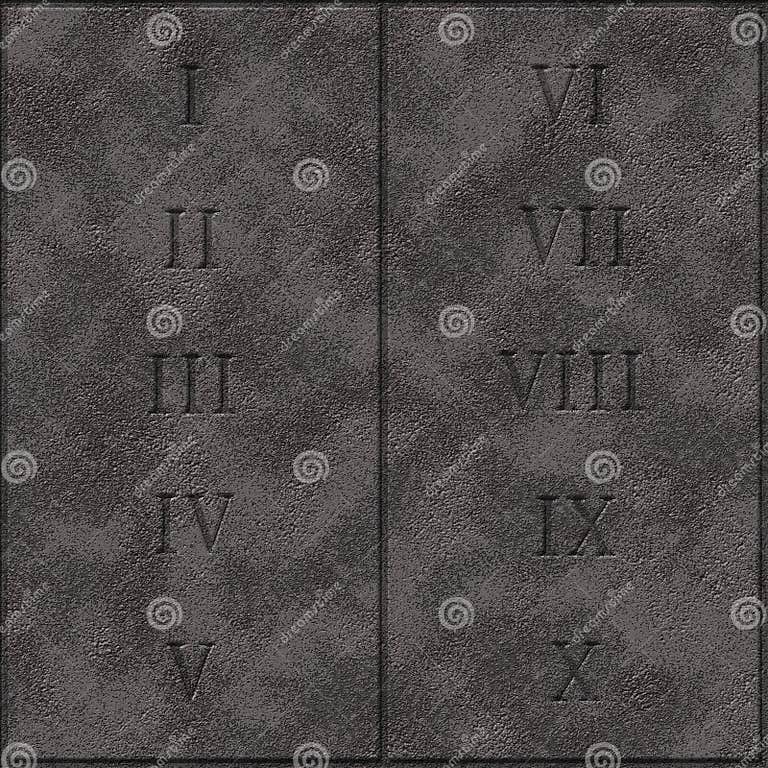 Realistic 10 God Commandments Rules Writed on Stones Tablet Stock Photo ...