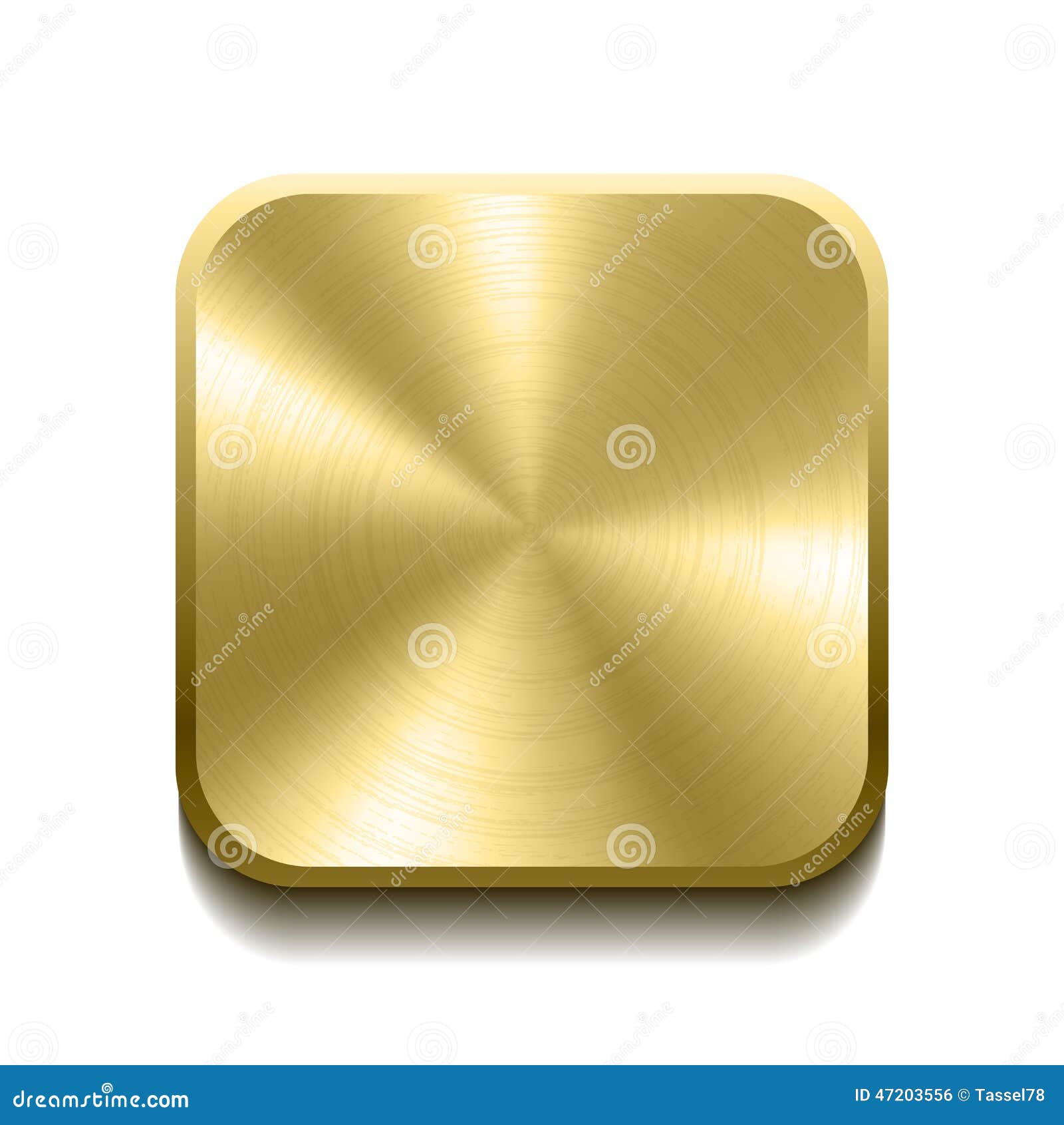 Realistic gold button stock vector. Illustration of panel - 47203556