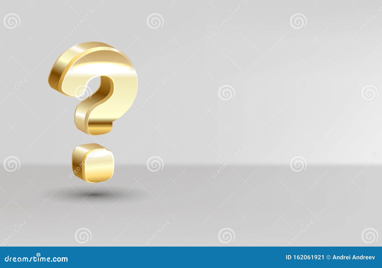 Realistic Gold 3d Question Mark Stock Vector - Illustration of ...