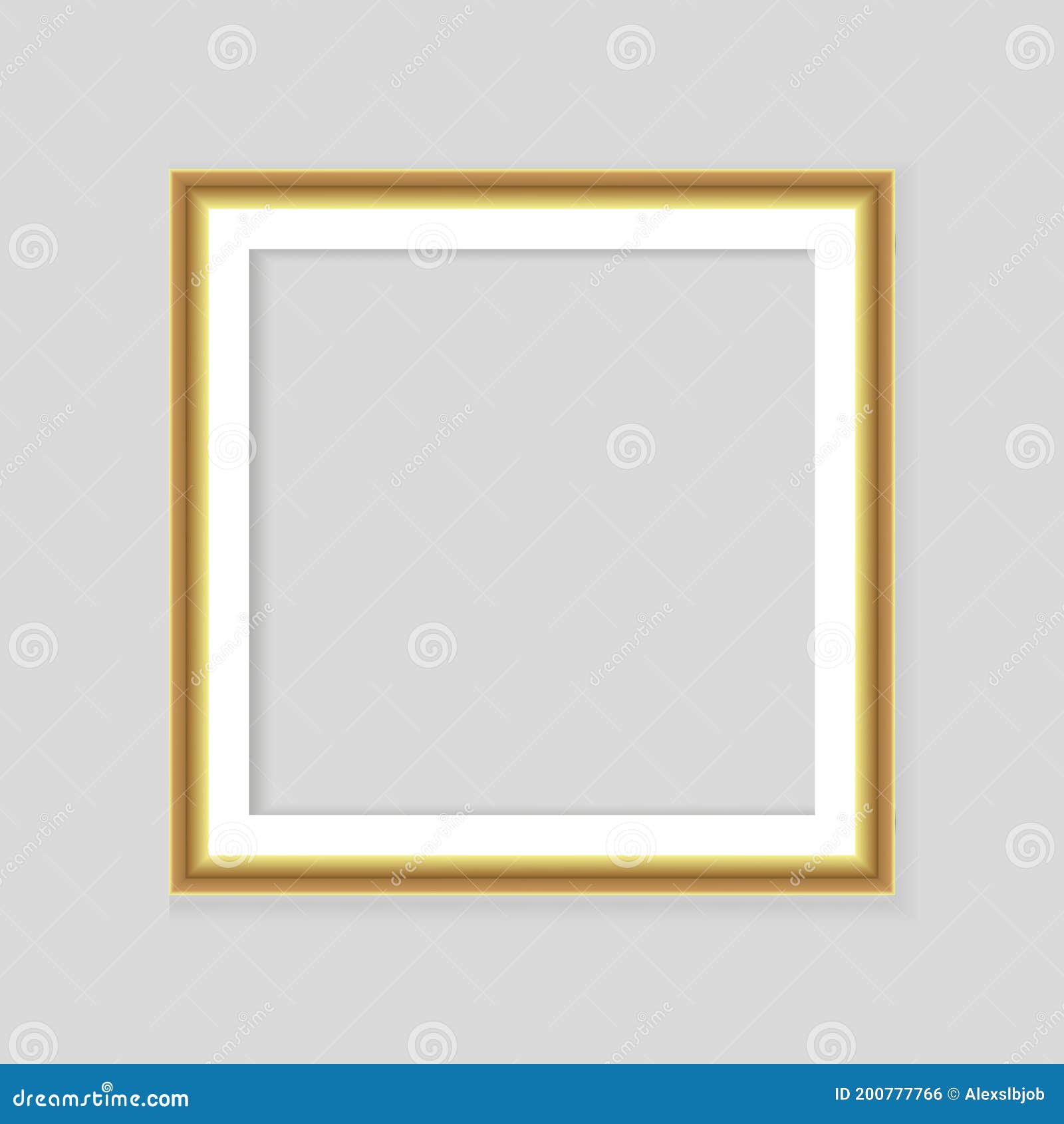 Realistic Gold Frame Isolated on Grey Background. Perfect for Your ...