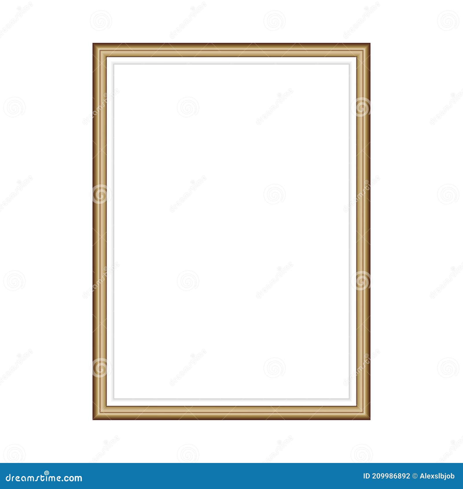 Realistic Gold Frame Isolated on Grey Background. Perfect for Your ...
