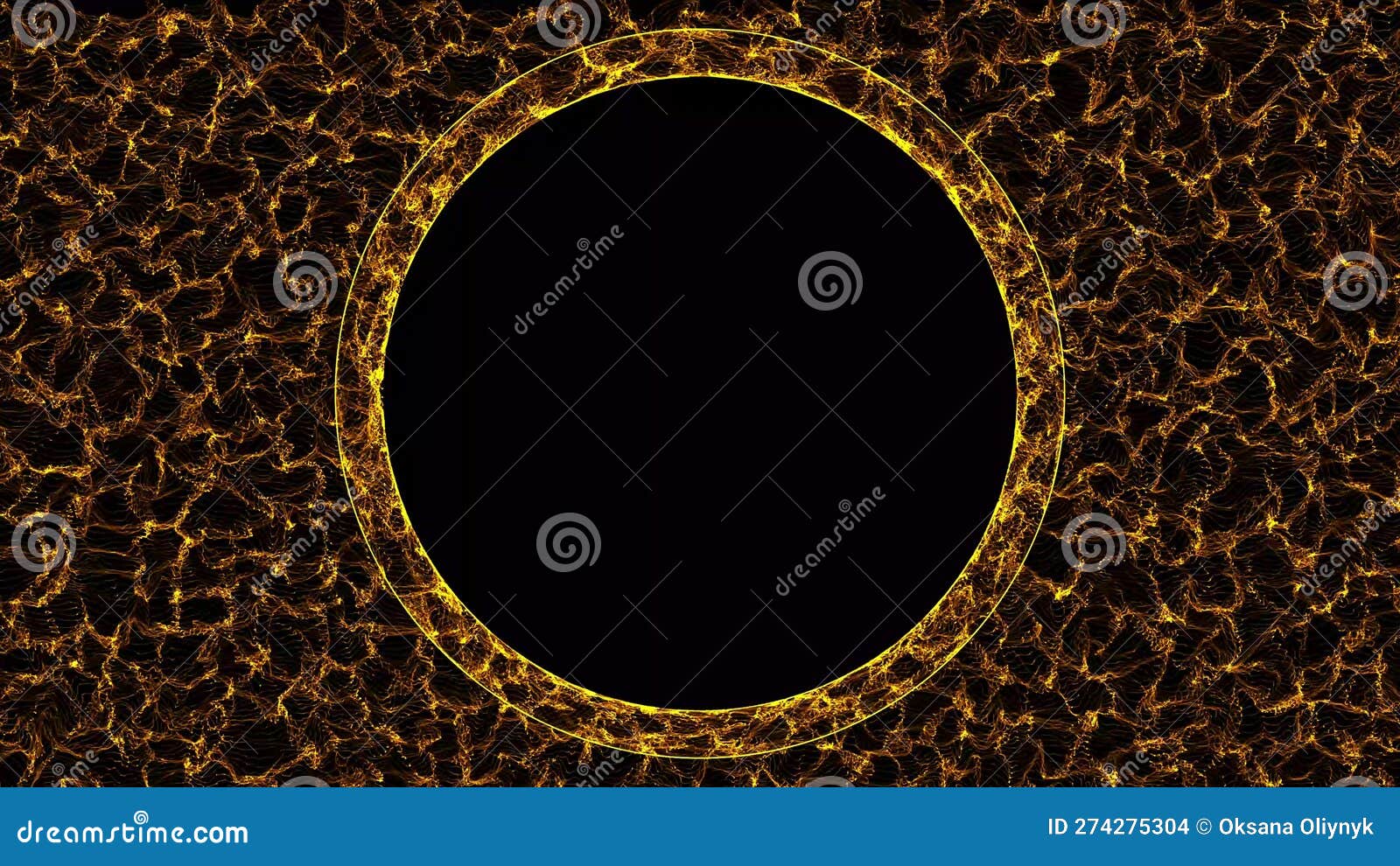 Realistic Gold Magic Circle of Thunder Storm. Magic and Bright Lighting ...