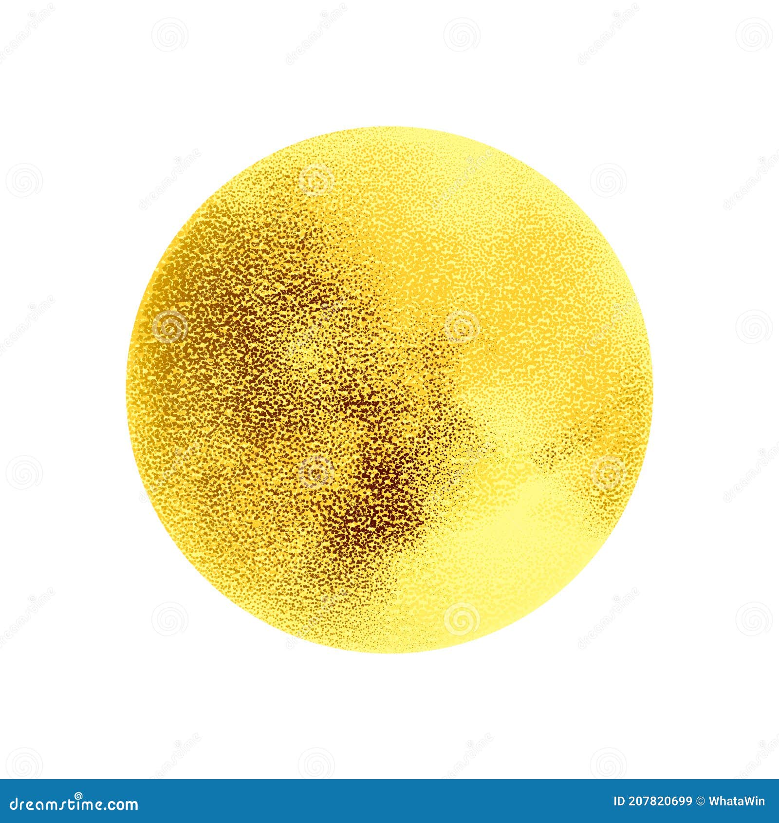 Realistic Golden Circle Isolated on White Background Stock Image ...