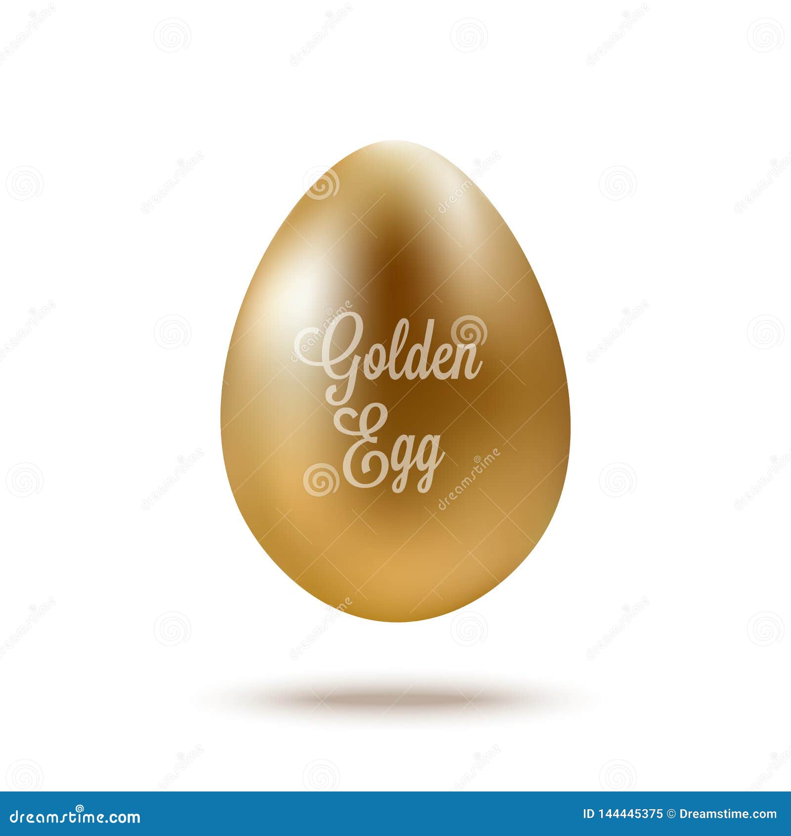 Realistic Golden Egg with Text. Vector Illustration Stock Vector ...