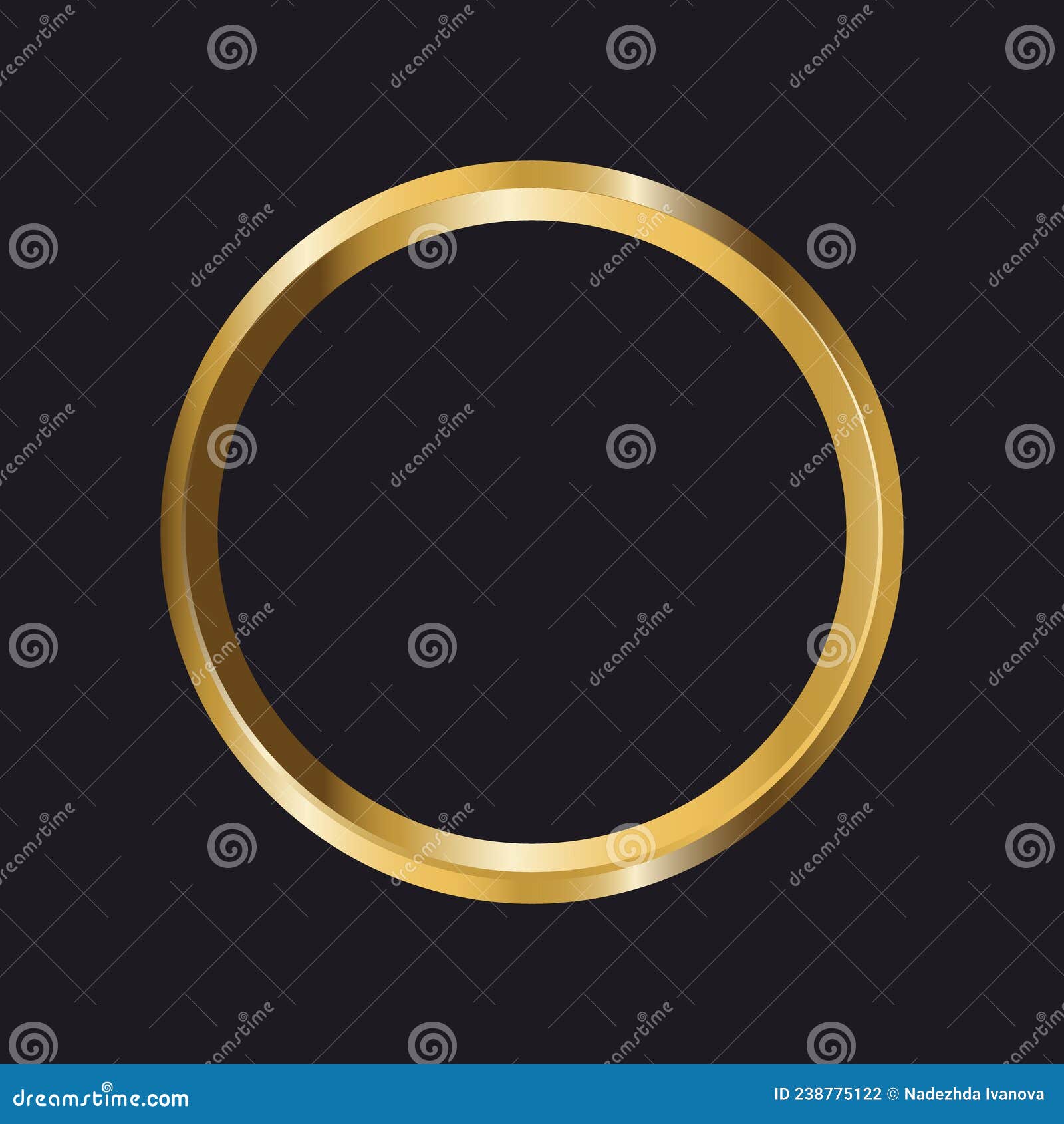 Realistic Golden Frame Design Vector Illustration. Stock Vector ...