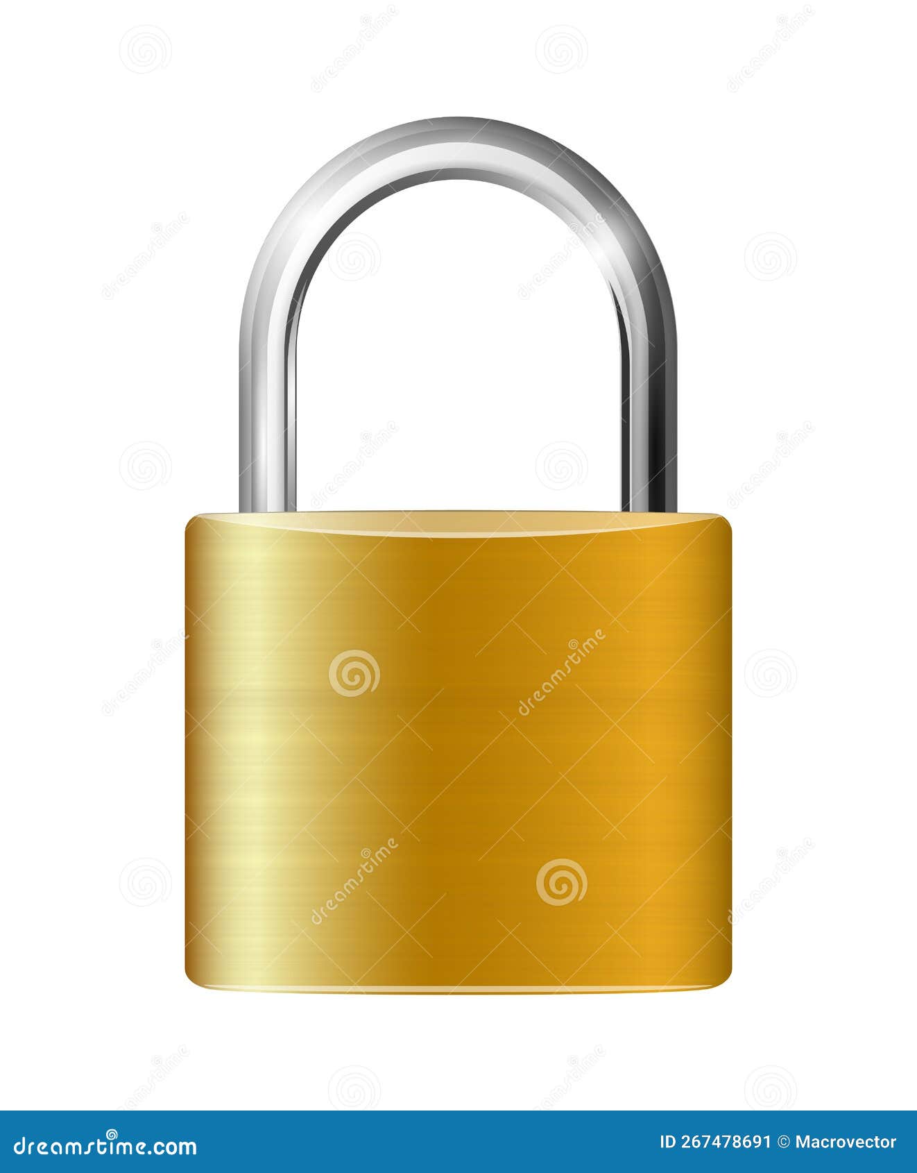 Realistic Golden Lock Composition Stock Vector - Illustration of lock ...