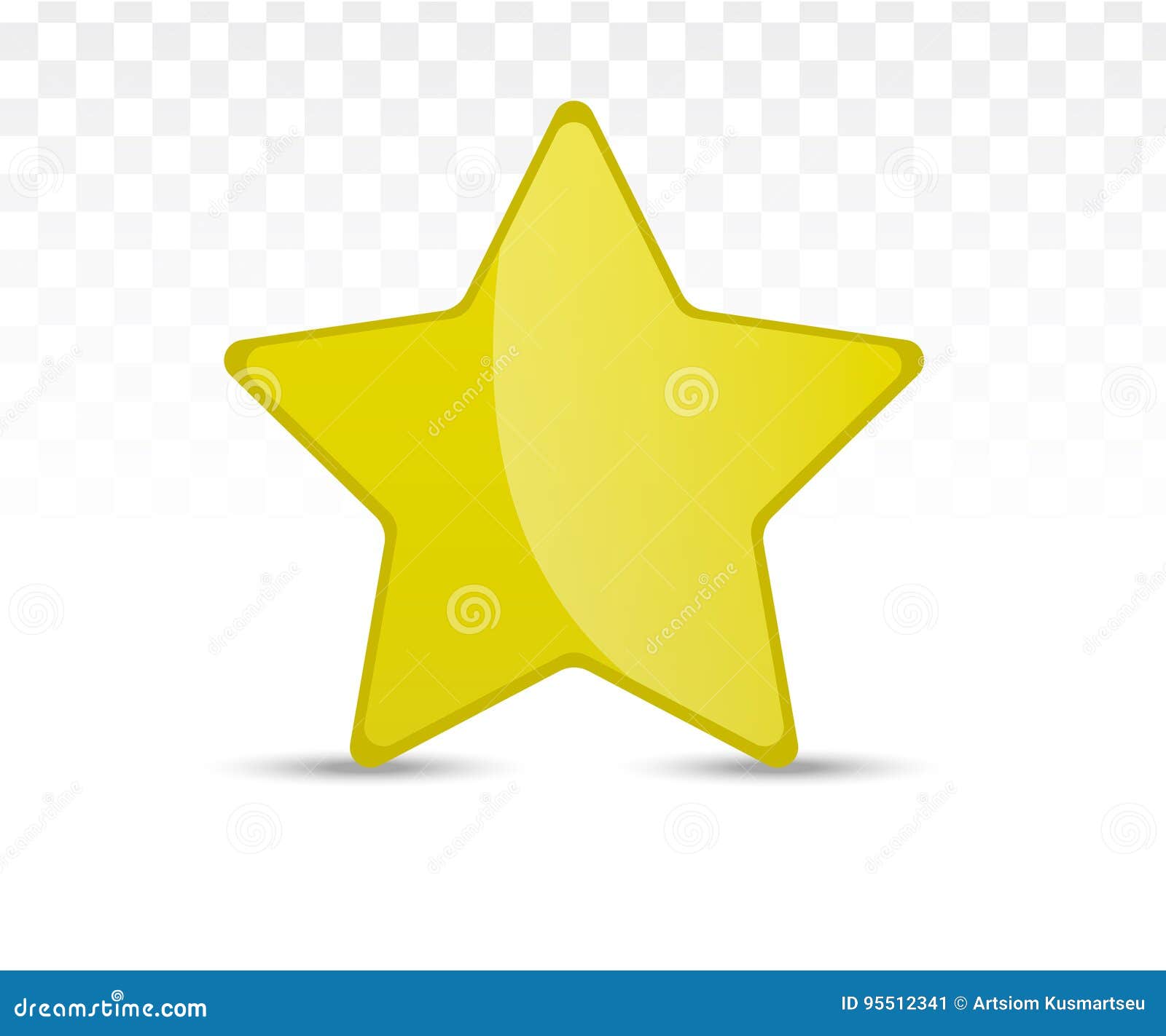 Realistic Golden Star Icon. Stock Vector - Illustration of gloss ...