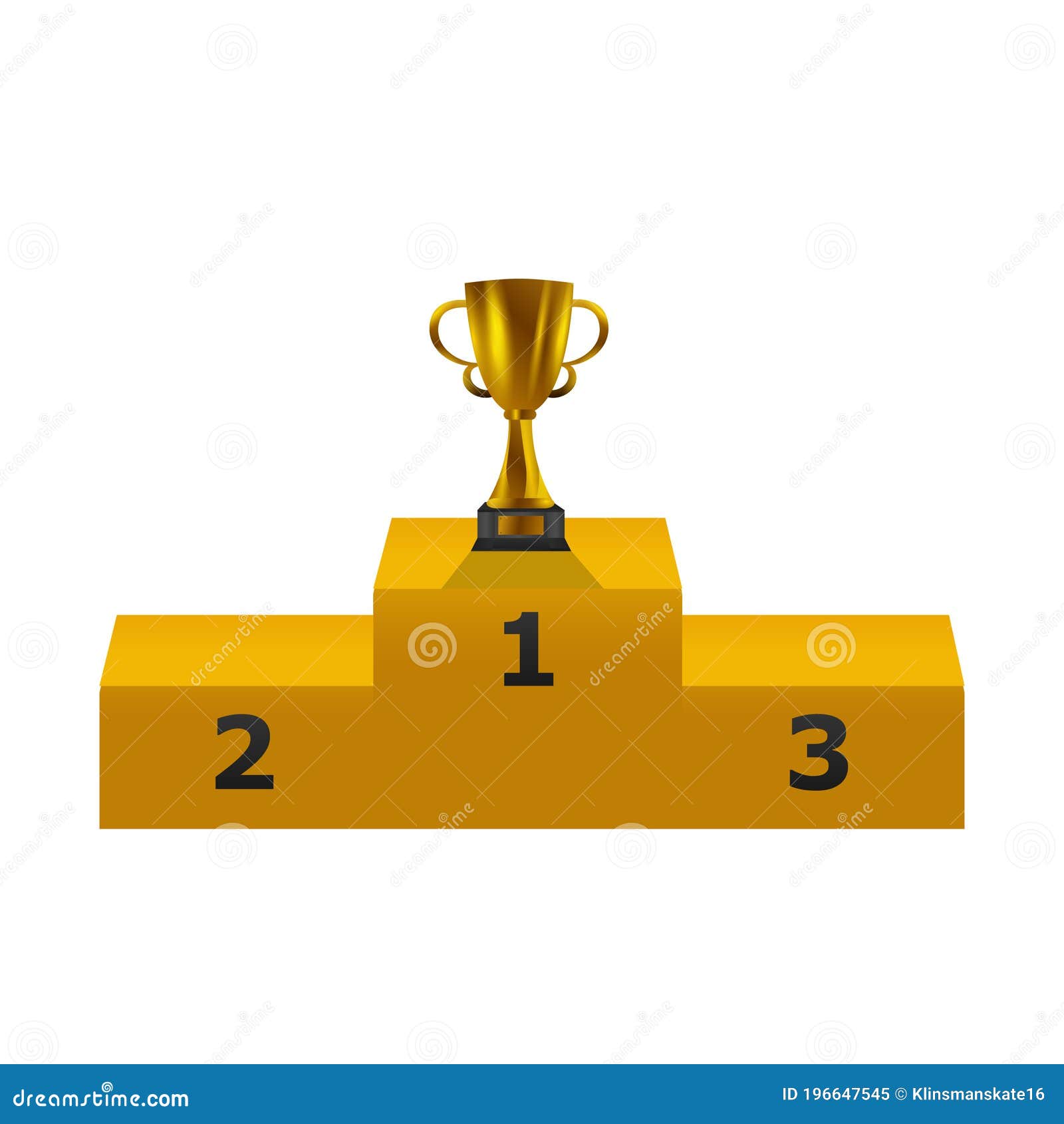 Realistic Golden Trophy on Podium Design Template Conceptual Stock ...