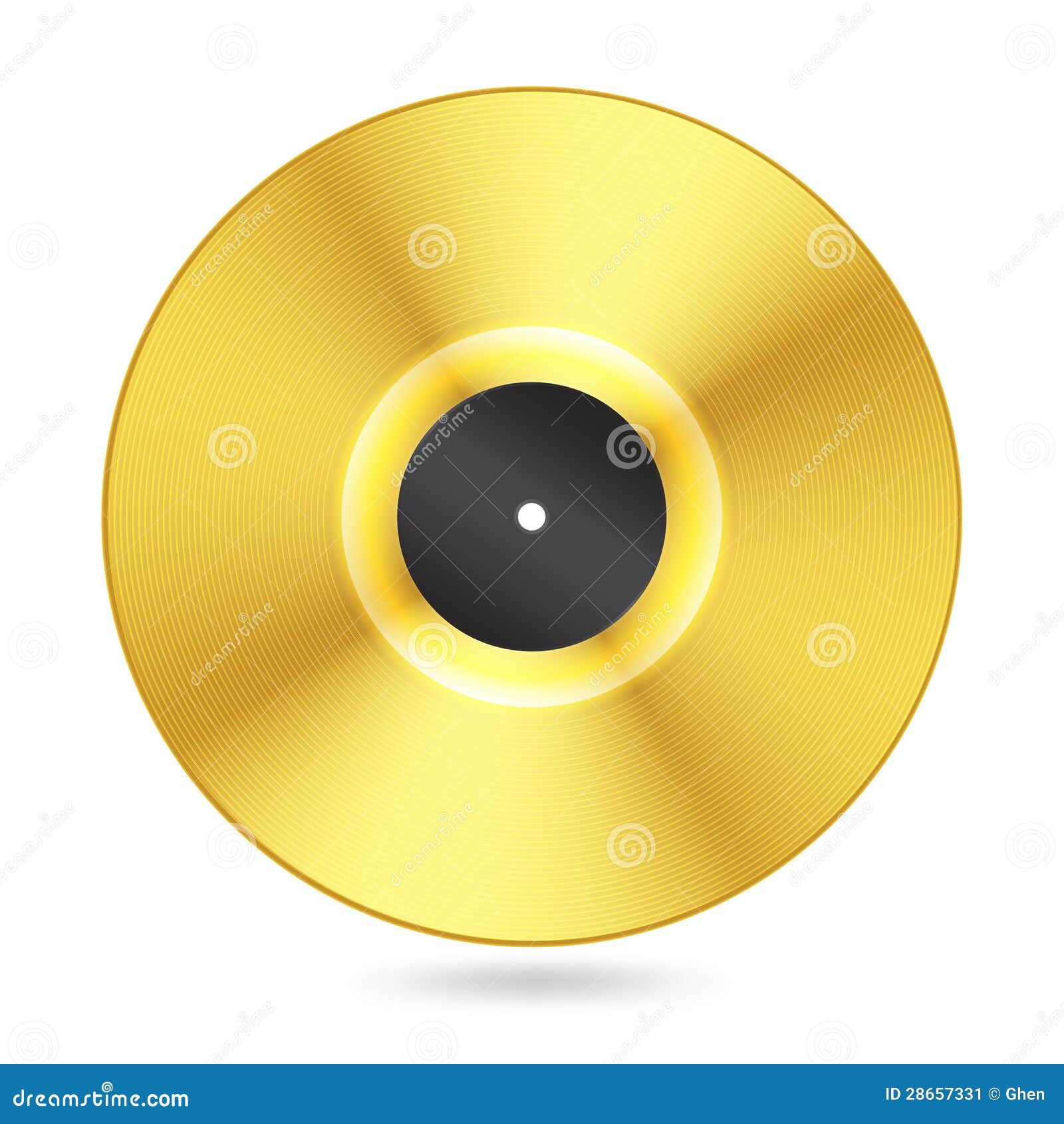 Realistic Golden Vinyl Disc Stock Vector - Illustration of single ...