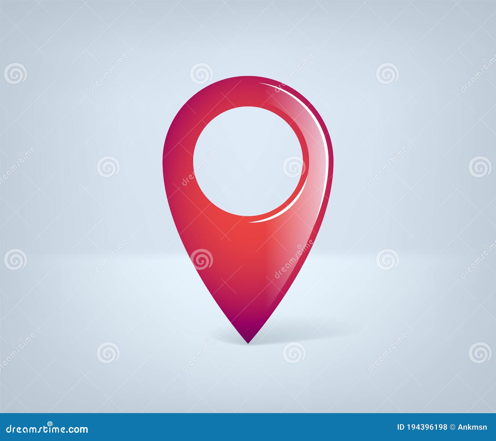 Realistic GPS Pointer. Red Point Icon Stock Vector - Illustration of ...