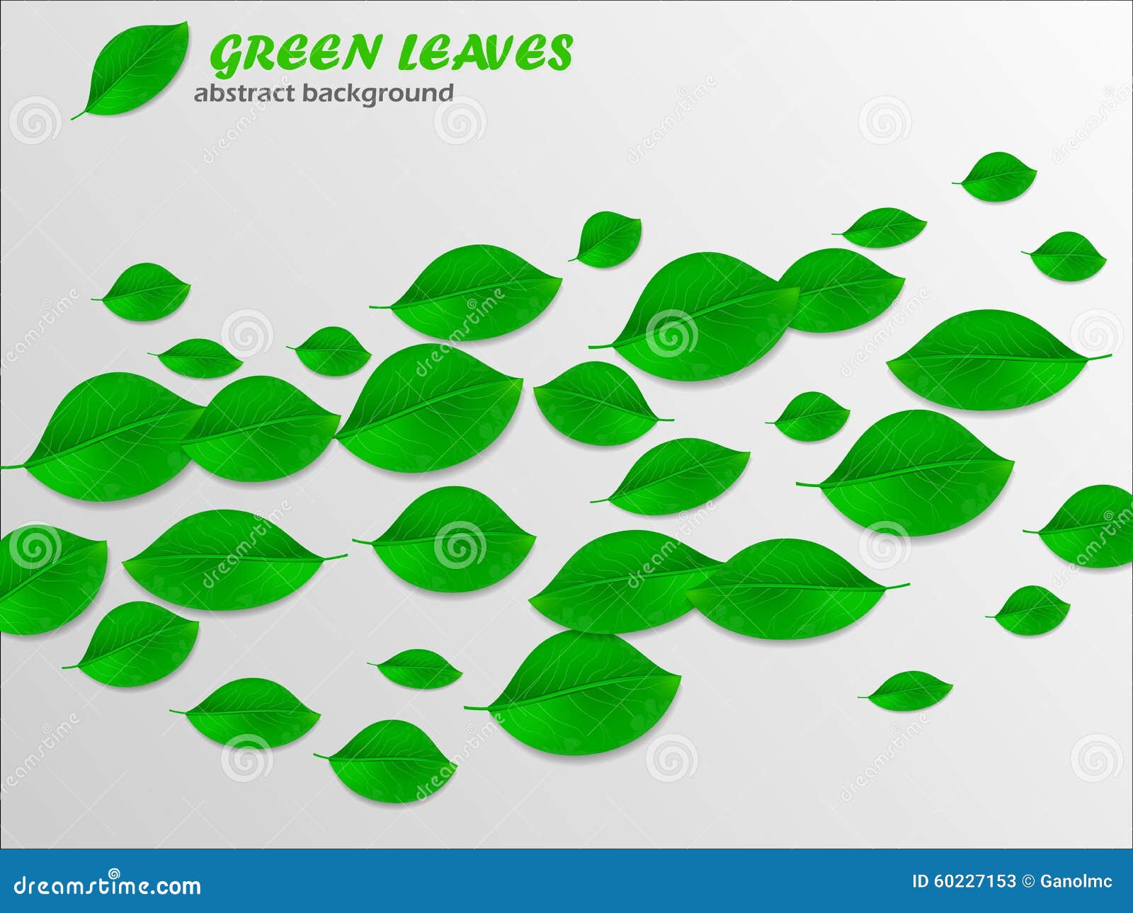 Realistic Green Leaves Abstract Background. Ecology Concept. Vec Stock ...