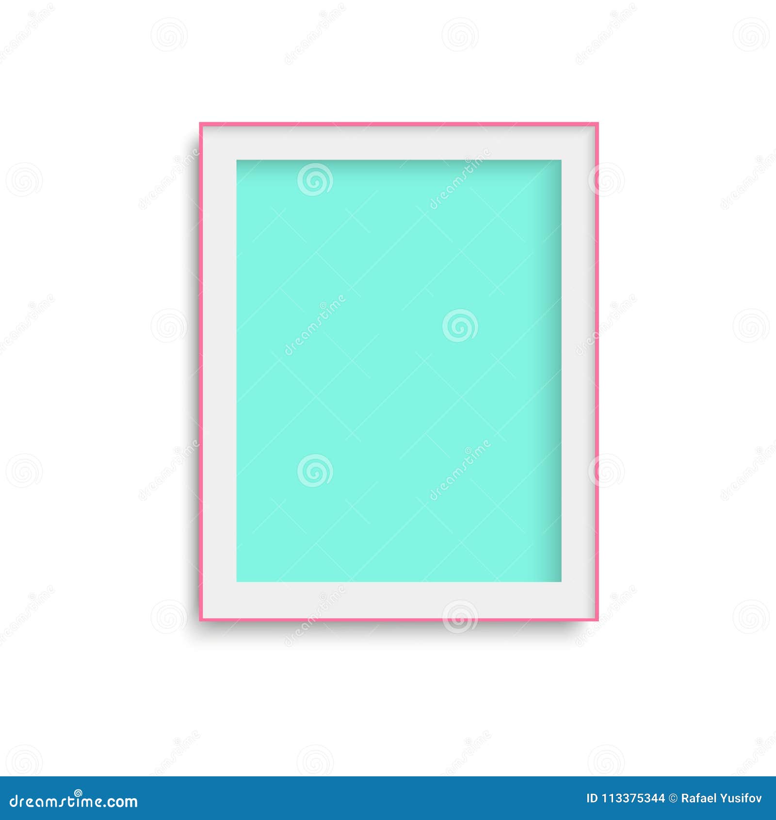 Realistic Green Photo Frame. Vector. Stock Vector - Illustration of ...