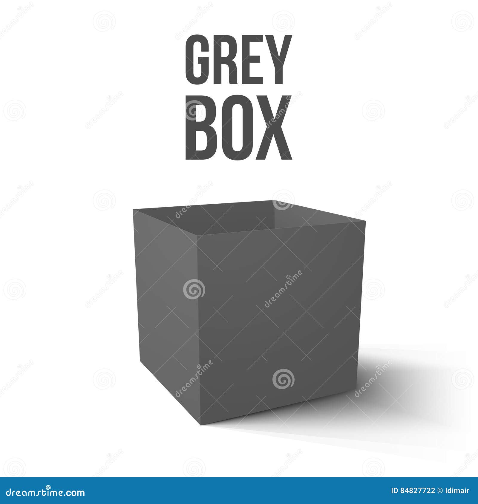 Realistic Grey Box on White Background Vector Stock Vector ...