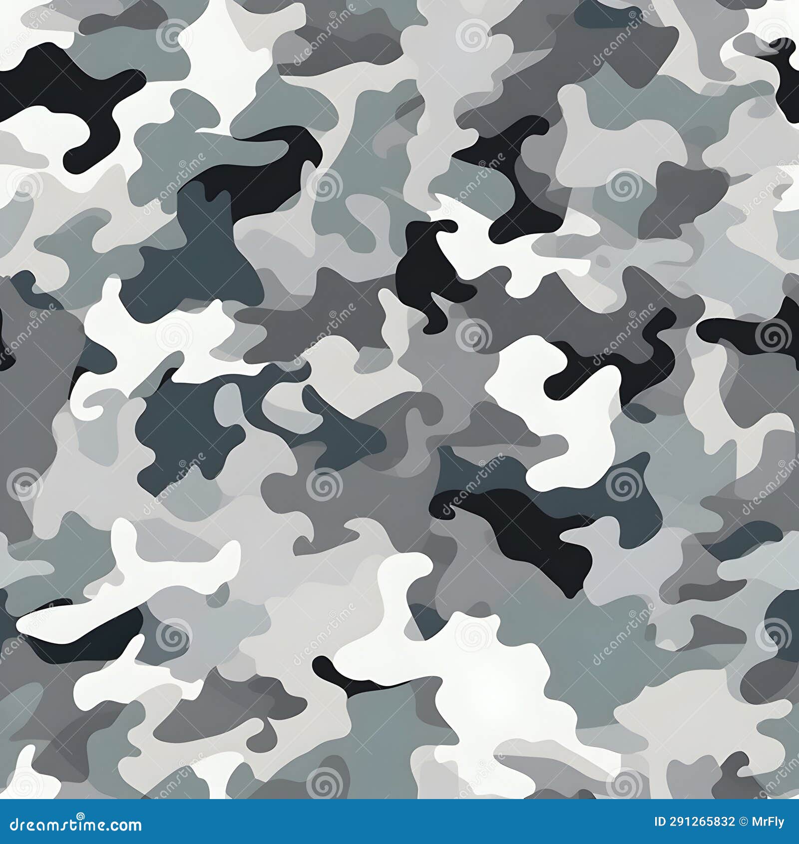 Realistic Grey Camouflage Seamless Pattern. Hunting Camo for Cloth ...