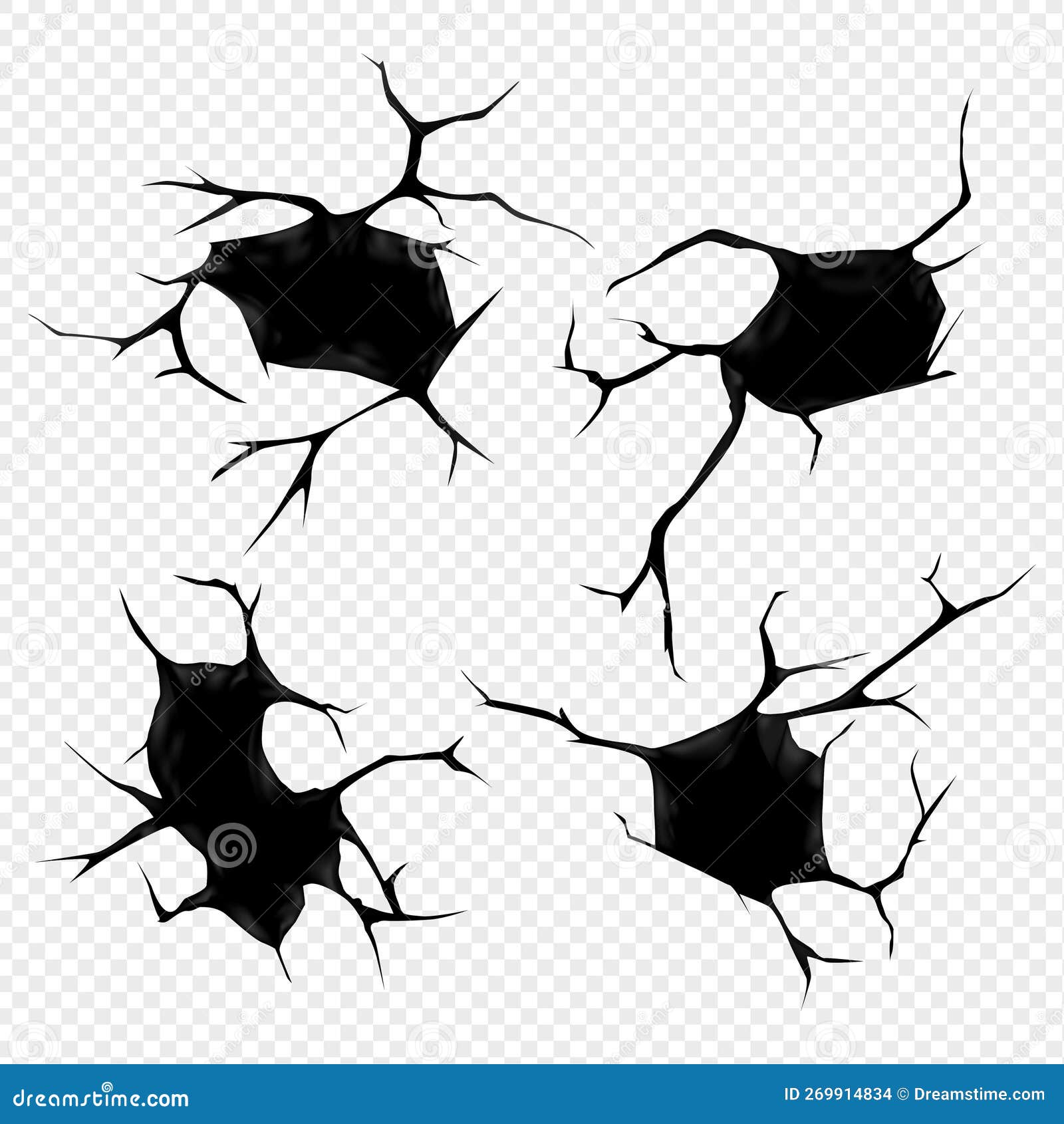 Realistic Ground Cracks. Fractures At Ground Level. Earthquake Ruptures ...