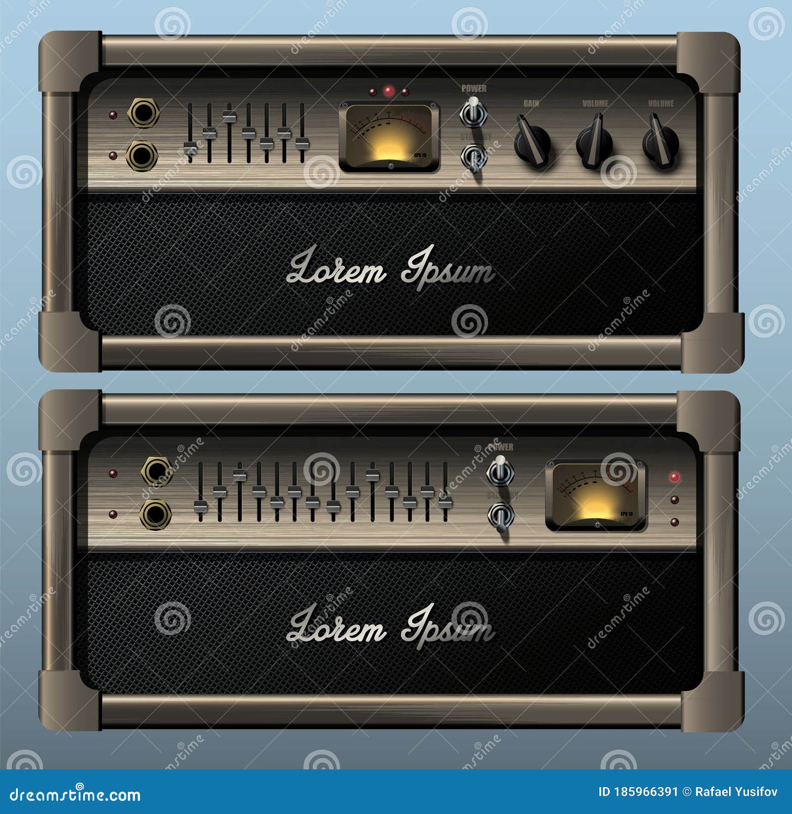 Realistic Guitar Combo Amp. Vector. Stock Vector - Illustration of ...