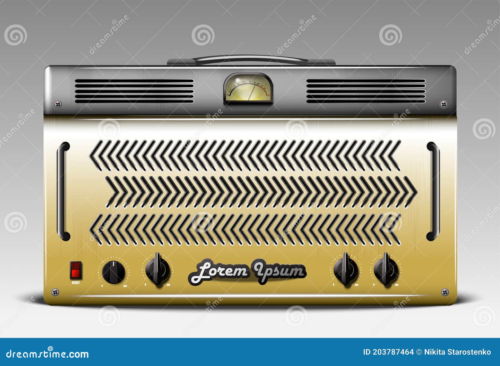 Realistic Guitar Combo Amp. Vector Stock Vector - Illustration of ...