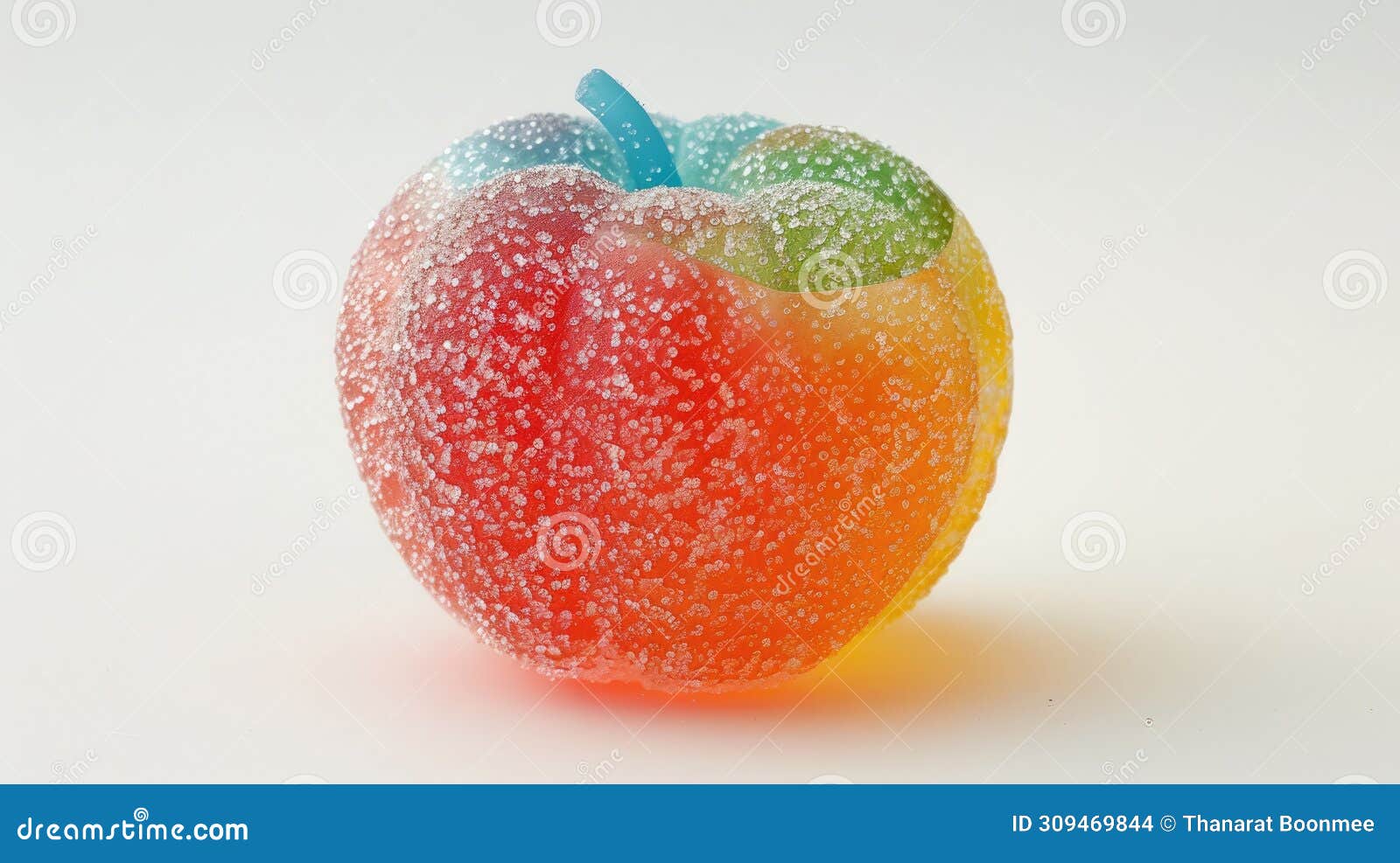 Realistic Gummy Candy Resembling an Apple, Featuring Three Colors ...