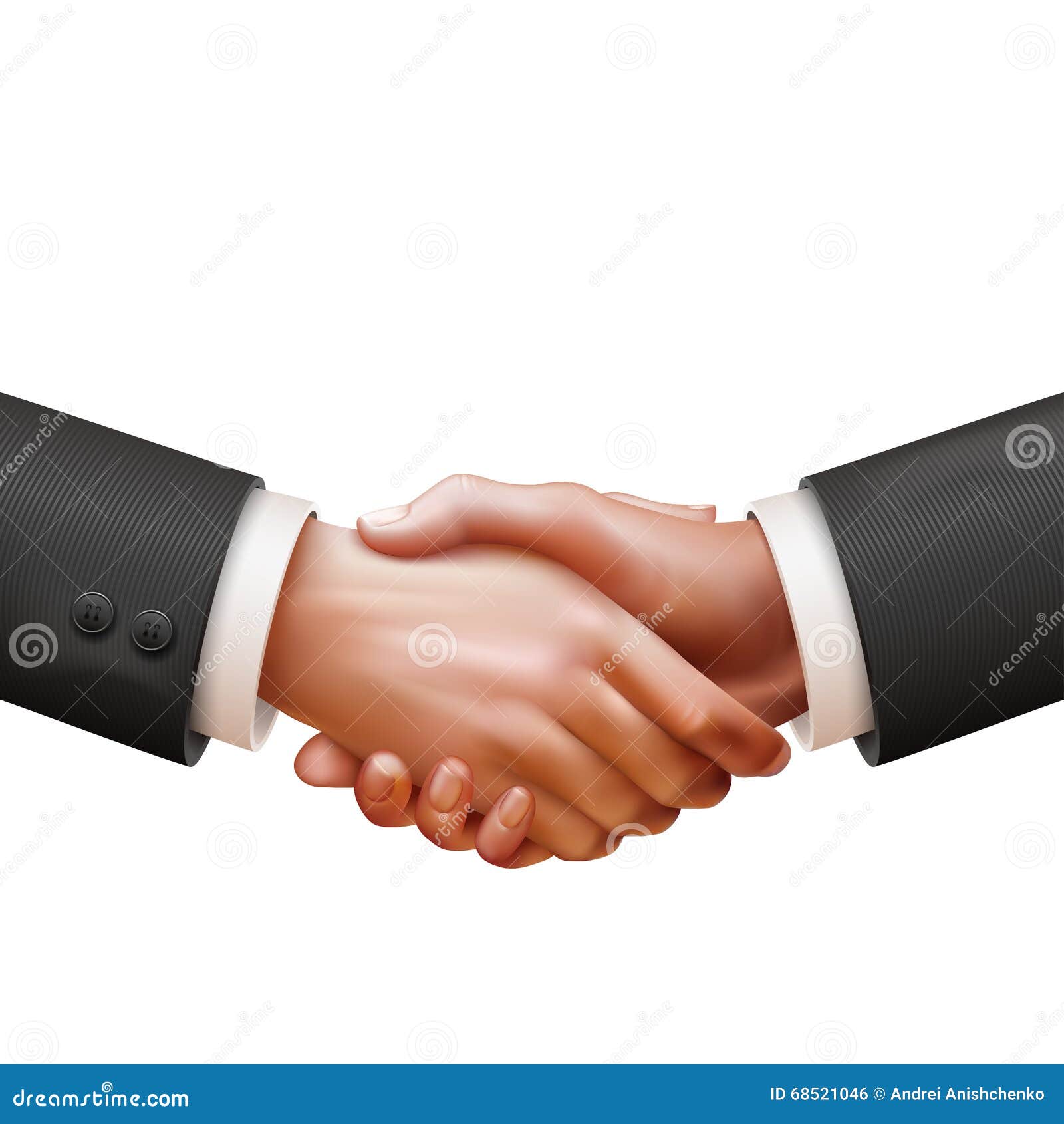 Realistic Hand Shake Illustration Stock Vector - Illustration of ...