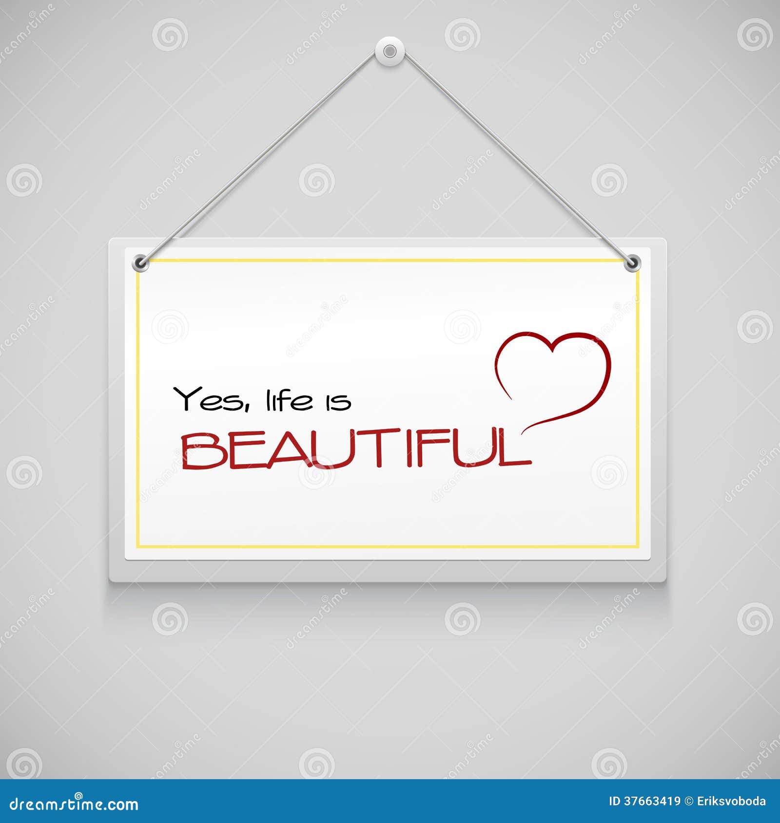 Realistic Hanging Advertisement Canvas Stock Vector - Illustration of ...