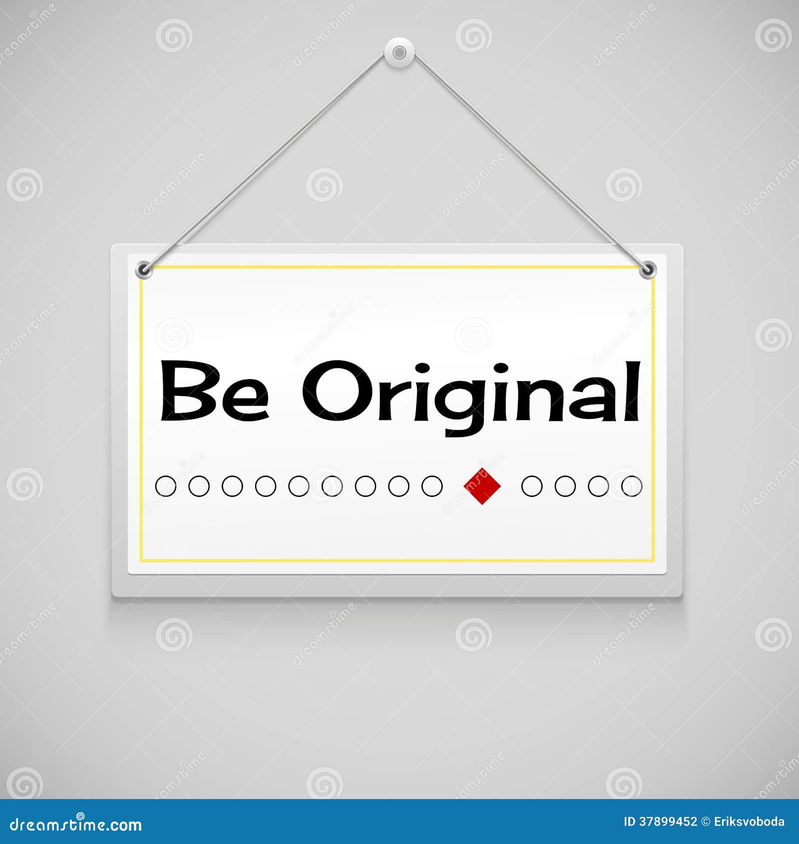 Realistic Hanging Advertisement Canvas Stock Vector - Illustration of ...