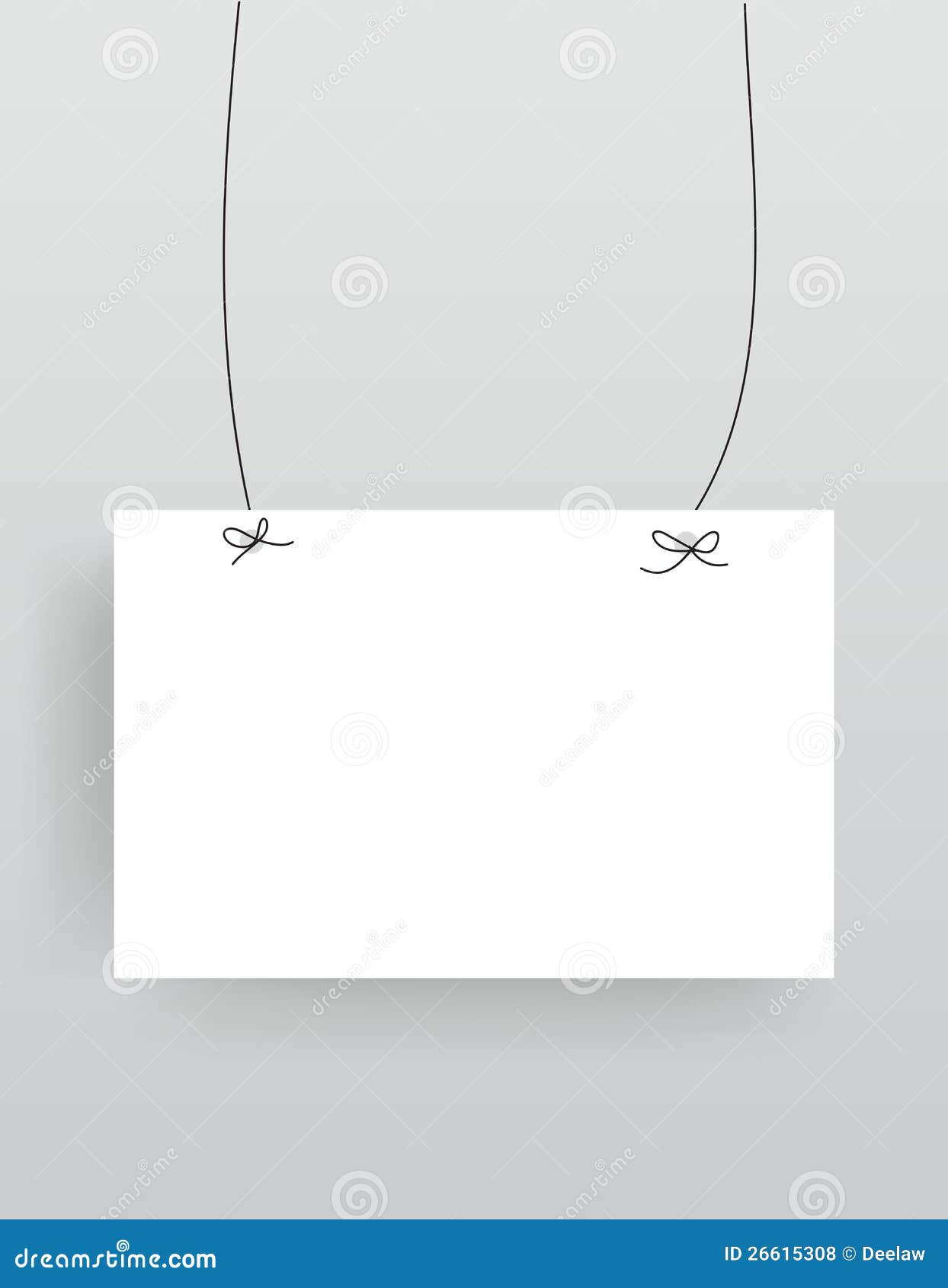 Realistic Hanging Empty Banner Stock Vector - Illustration of envelope ...
