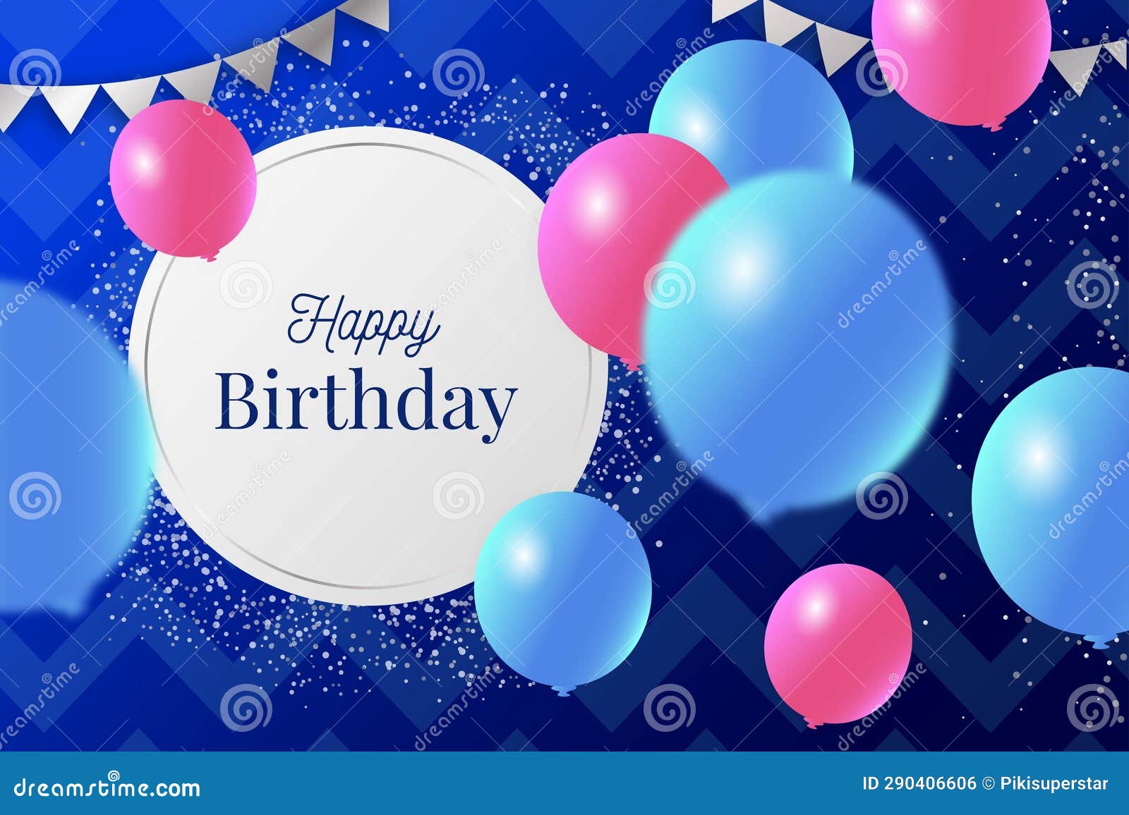 Realistic Happy Birthday Wallpaper Vector Design Illustration Stock ...
