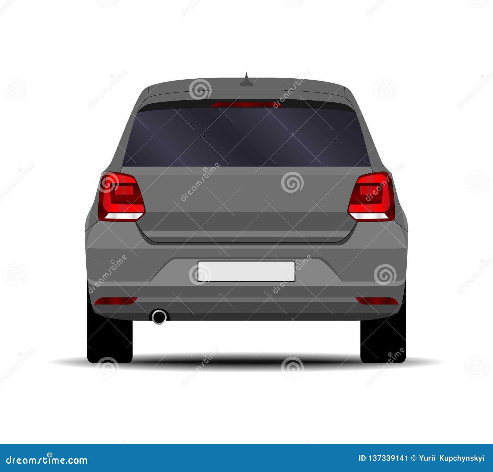 Realistic hatchback car. stock illustration. Illustration of cool ...