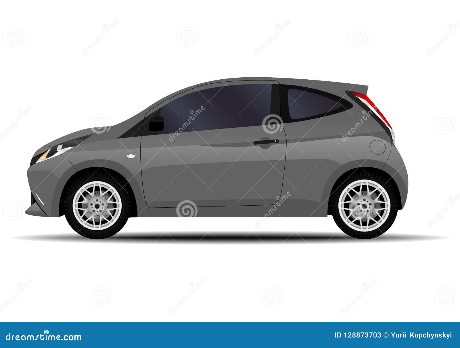 Realistic hatchback car. stock illustration. Illustration of cool ...