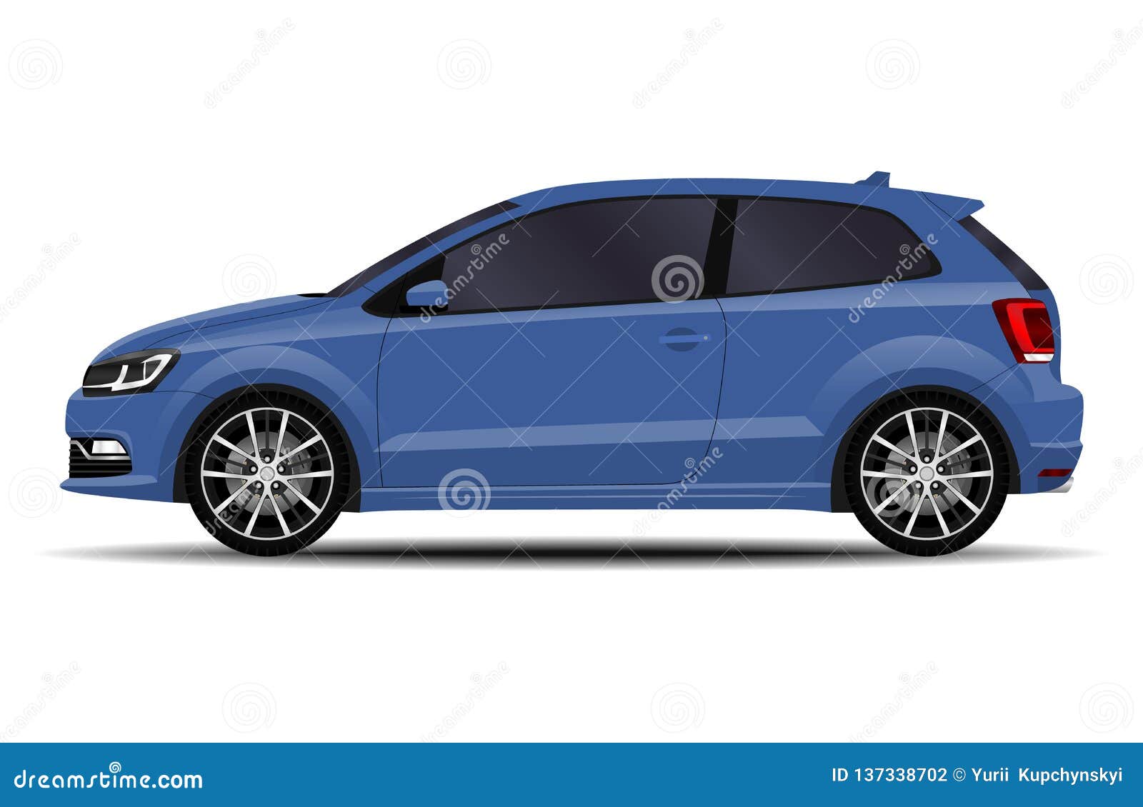 Realistic Car. Hatchback. Cartoon Vector | CartoonDealer.com #184892909