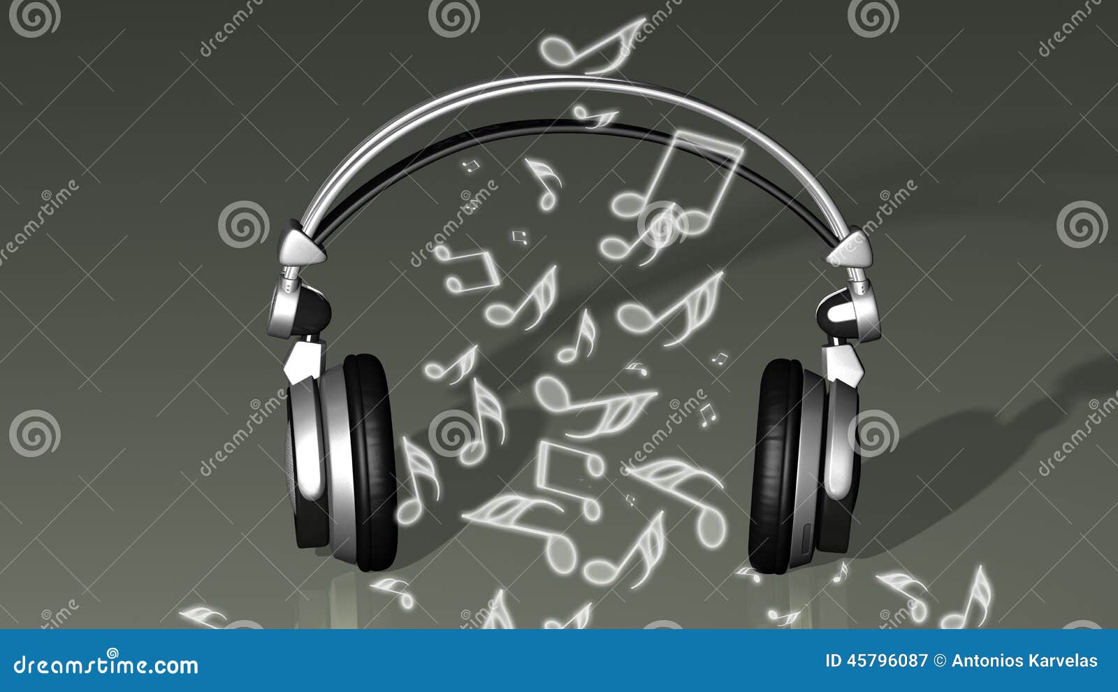 Realistic headphones stock illustration. Illustration of musical - 45796087