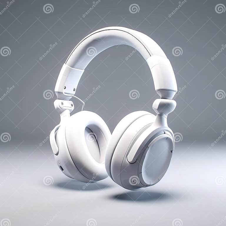 Realistic Headset Rendering on White Background with Octane Stock Illustration - Illustration of ...