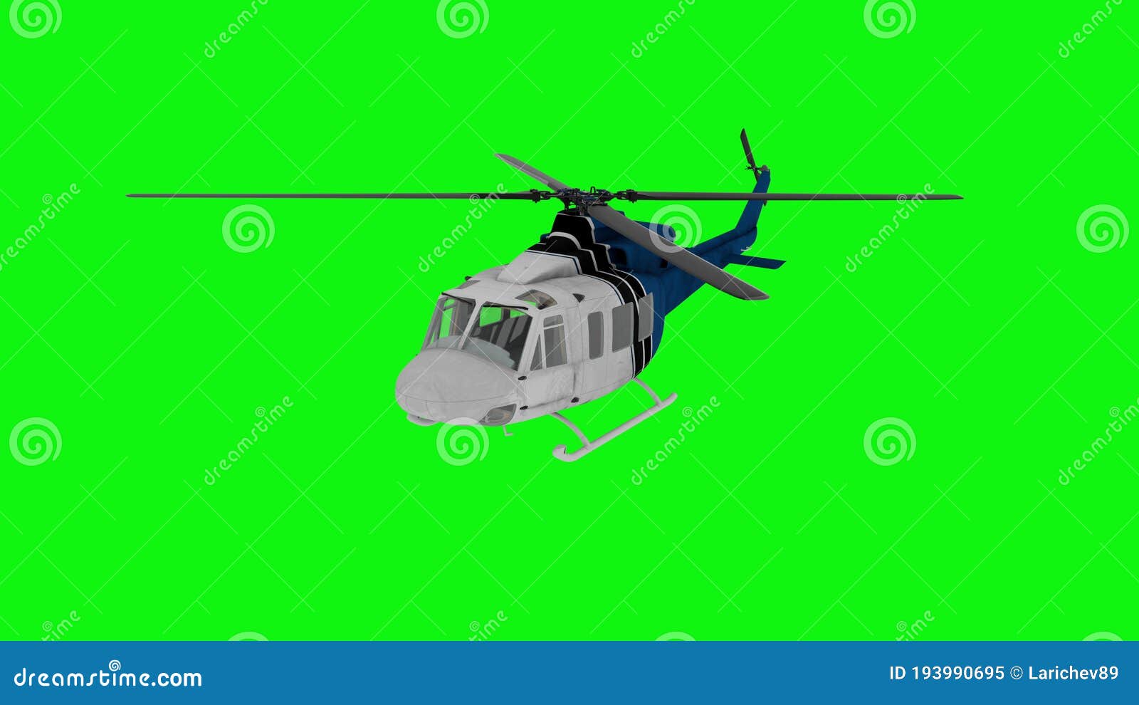 Realistic Helicopter Flying. Green Screen Stock Illustration ...