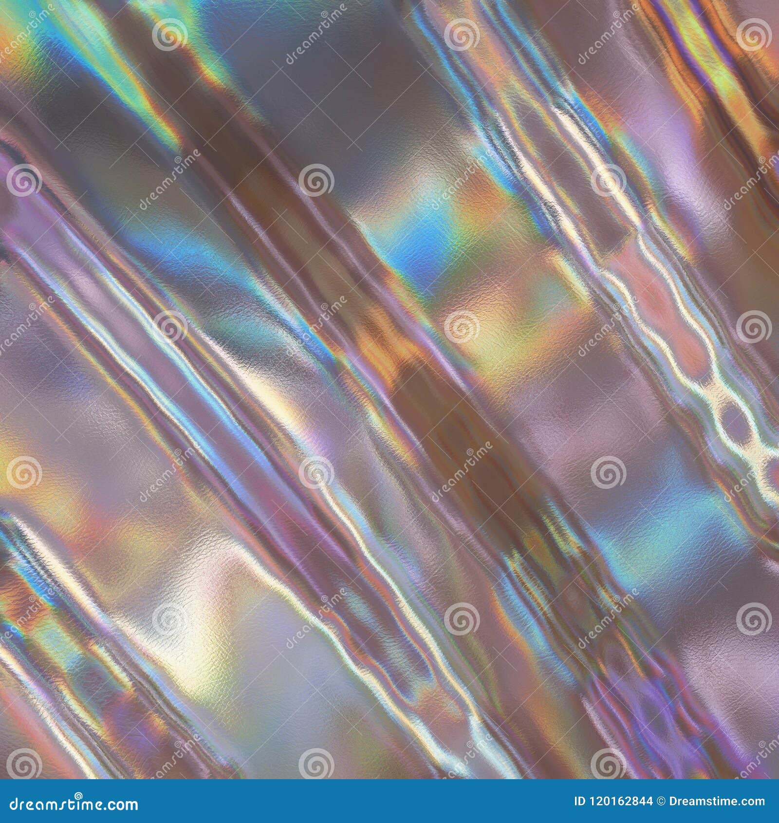 Holographic Iridescent Color Wrinkled Fabric. Abstract Texture With ...