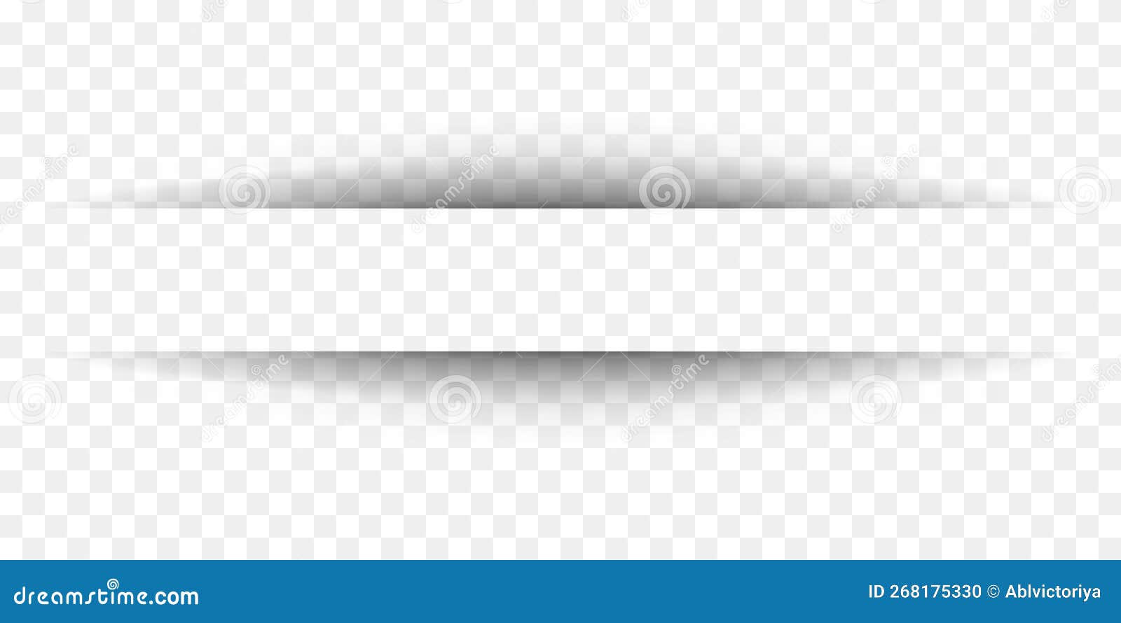 Realistic Horizontal Sheet Divider Lines. Paper Shadow Effect Isolated ...