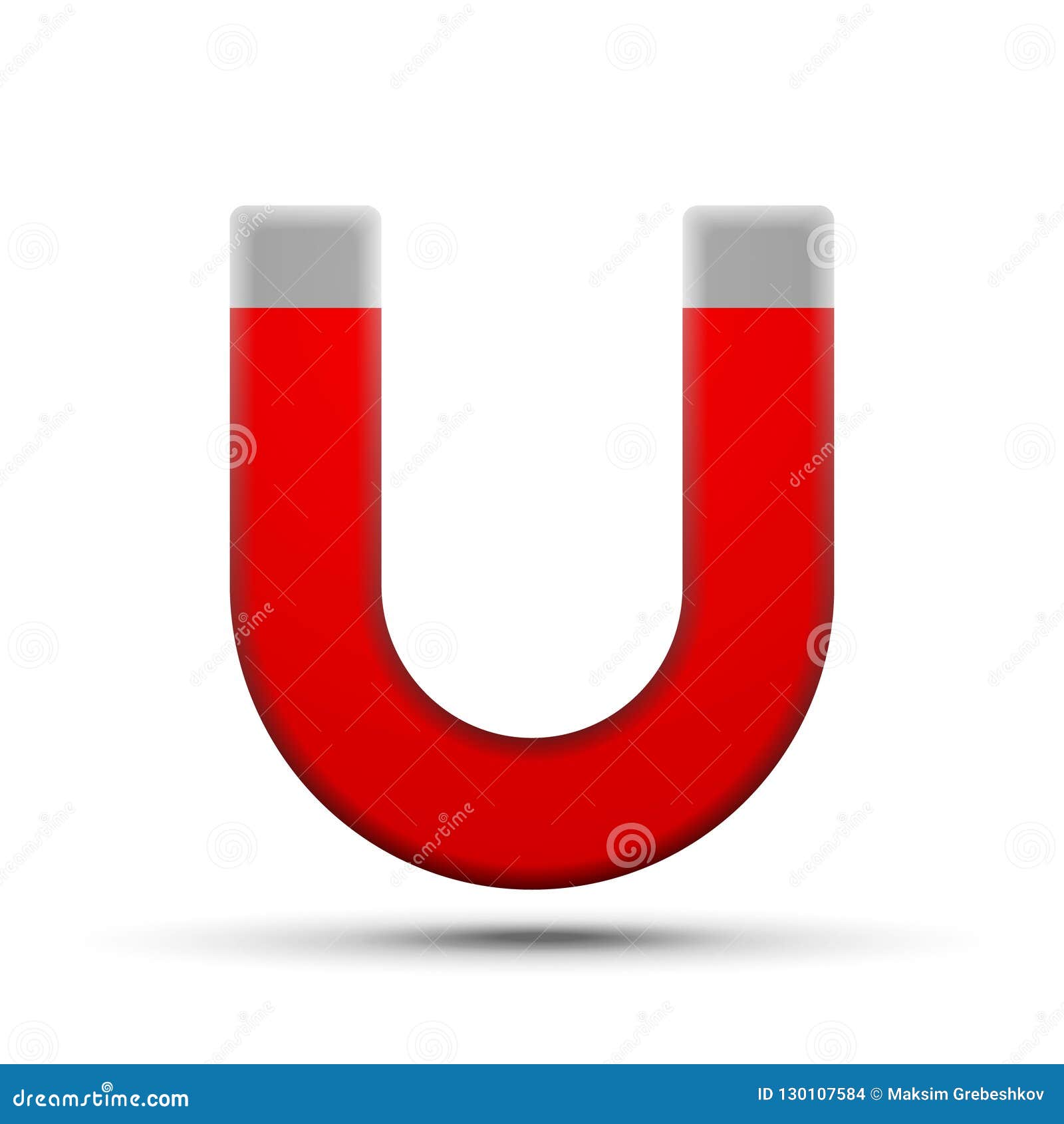 Realistic horseshoe magnet stock illustration. Illustration of iron ...