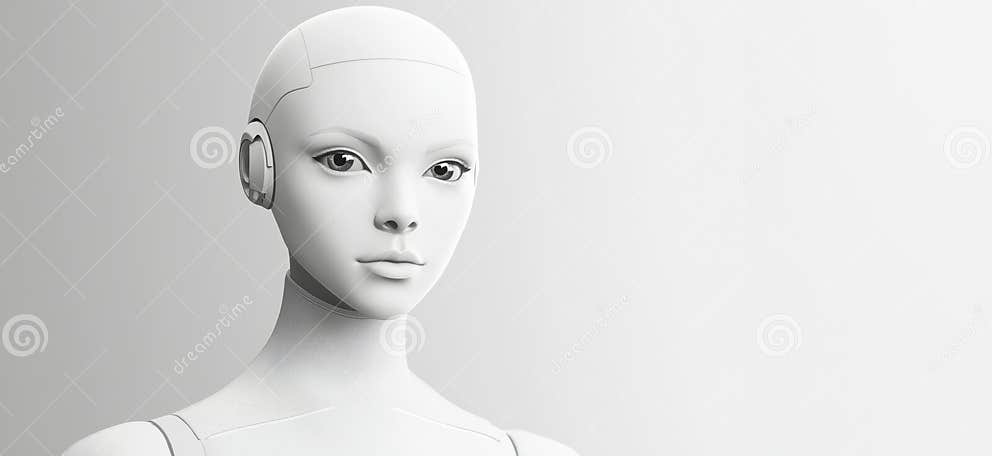 Realistic Humanoid Robot Head with Smooth Features and Neutral ...