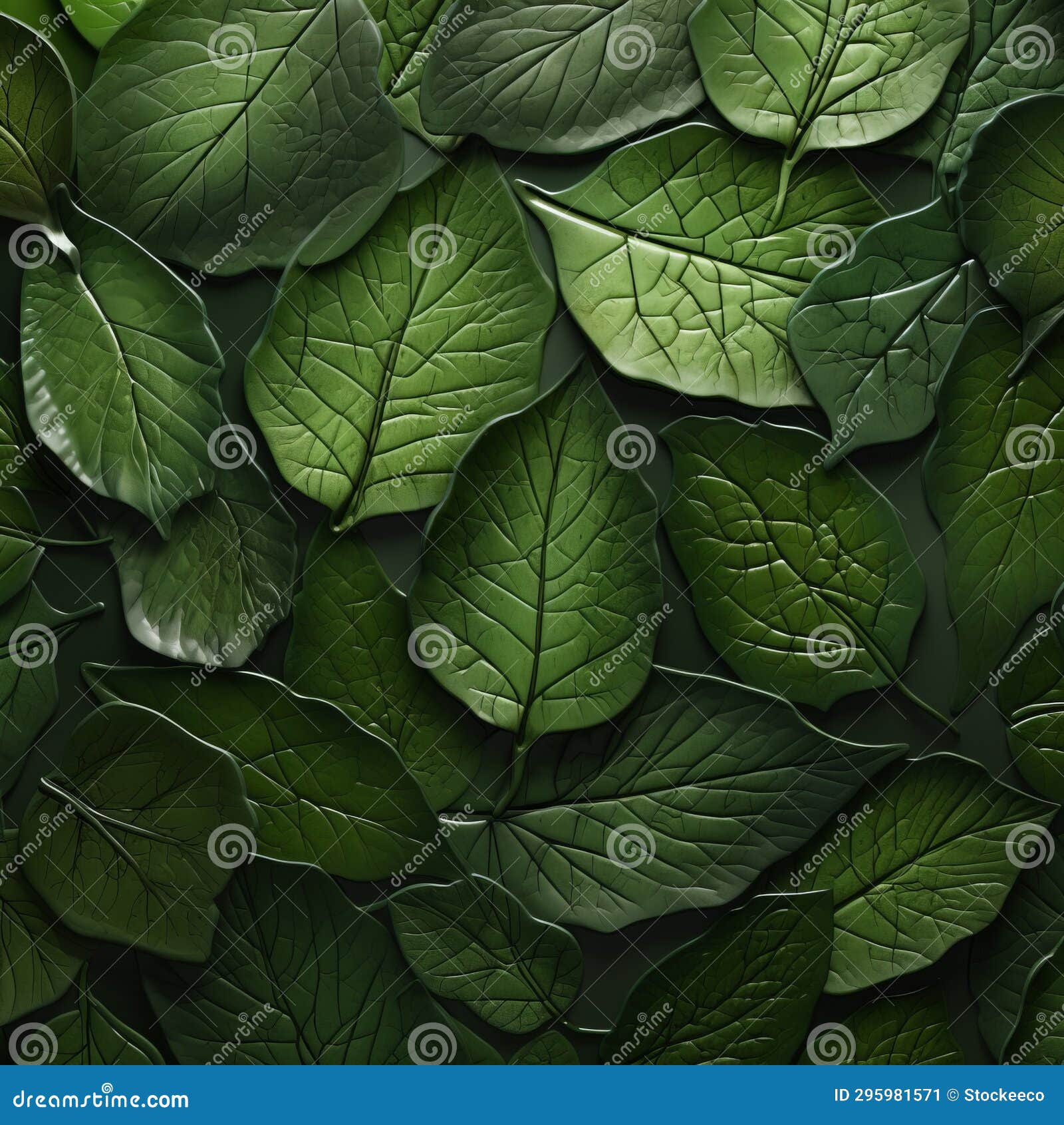 Realistic Hyper-detailed Leaf Background with Organic Forms Stock ...