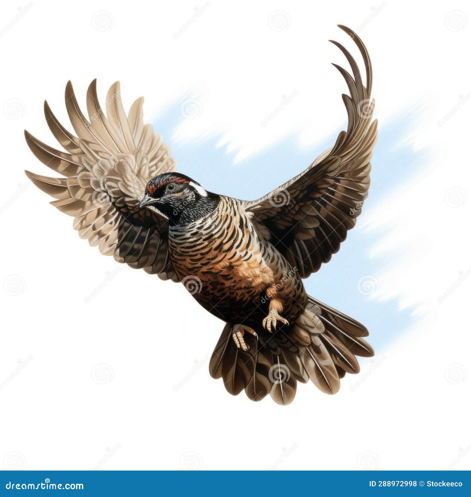 Hyper-realistic Cartoon Quail in Flight Illustration by Travis Charest ...