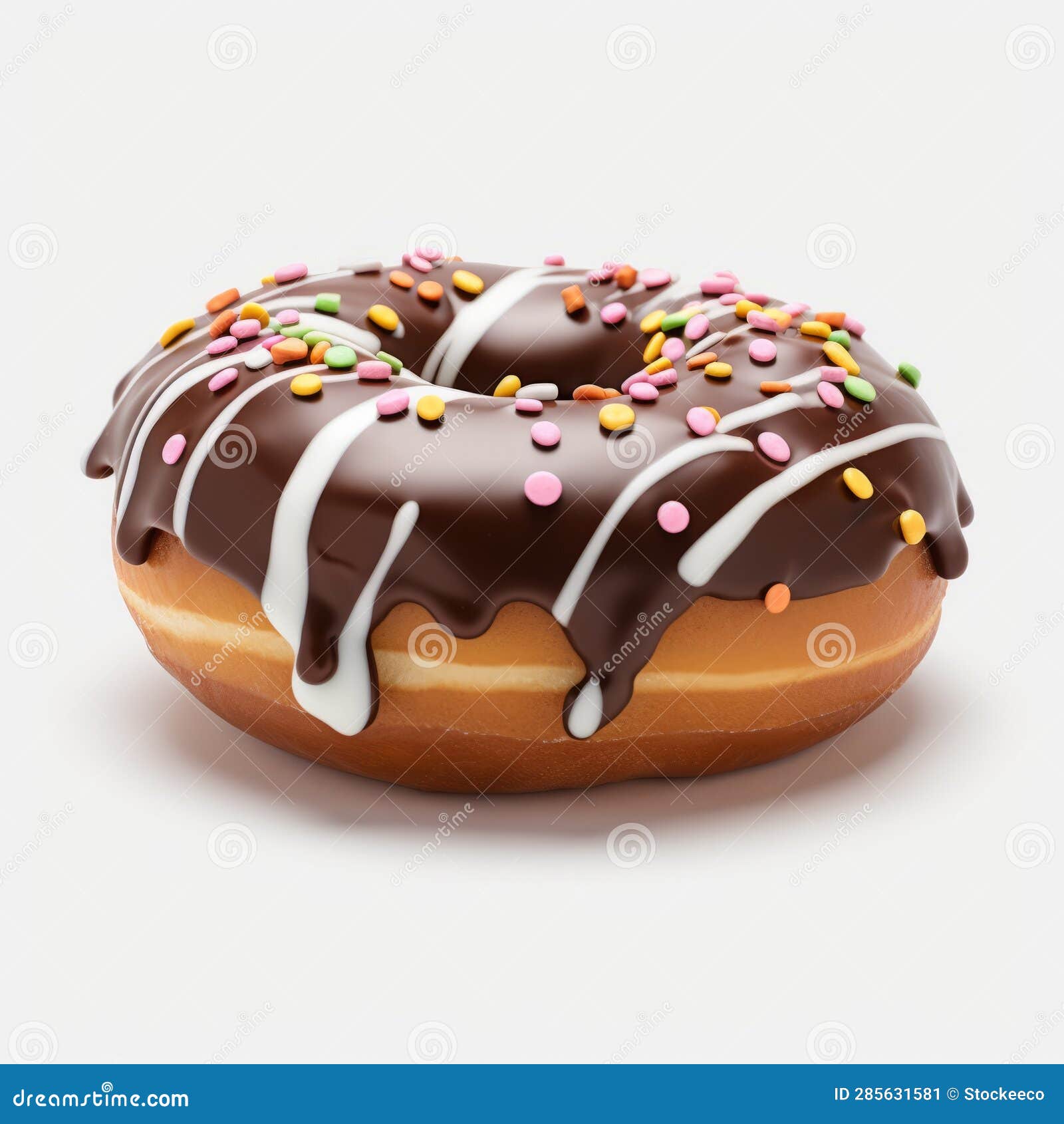 Ultra Realistic 4k Chocolate Sprinkle Topped Donut In 3d Royalty-Free ...