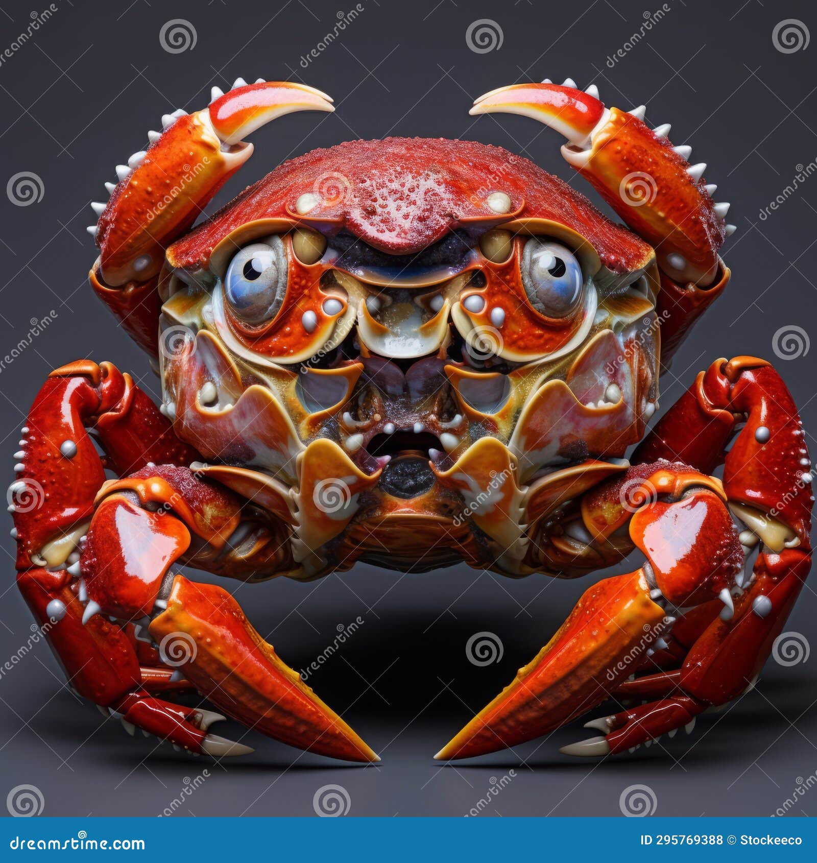 Metal Crab Illustration in the Style of Ross Tran Stock Illustration ...