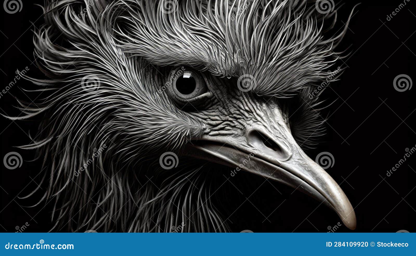 Realistic Hyper-detailed Rendering of Emu Head Made of Cajal-retzius ...