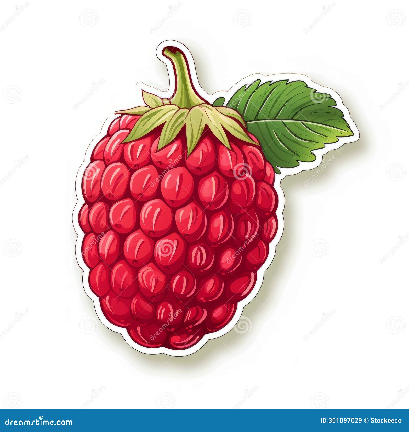 Vibrant Berry and Raspberry Sticker Design - Detailed Shading and ...