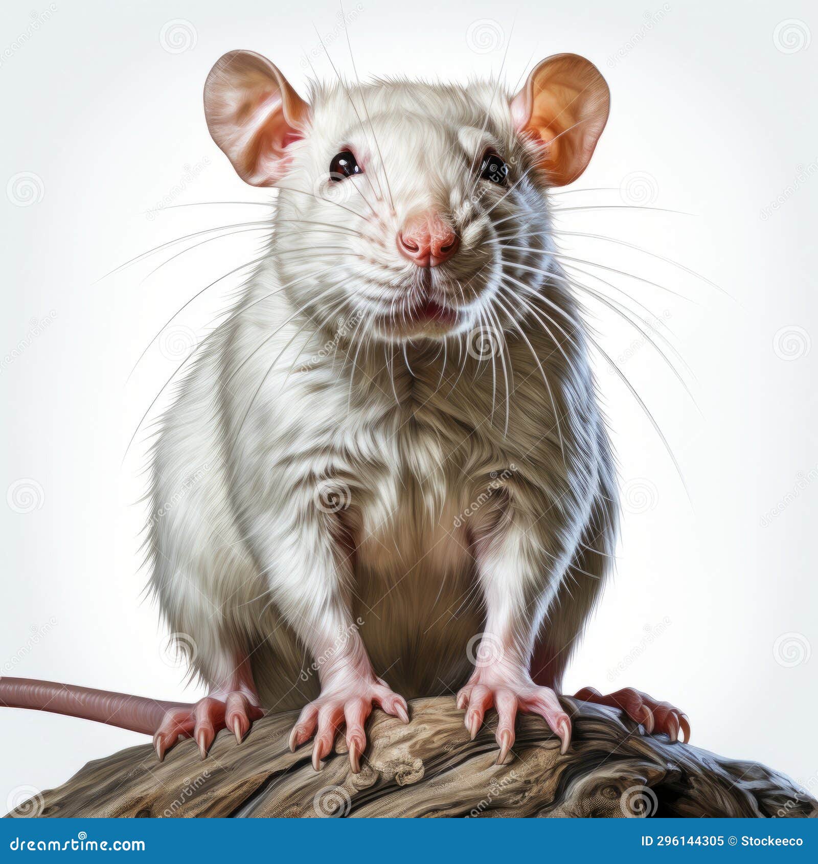 Realistic Hyper-detailed Rendering of a White Rat - Uhd Image Stock ...