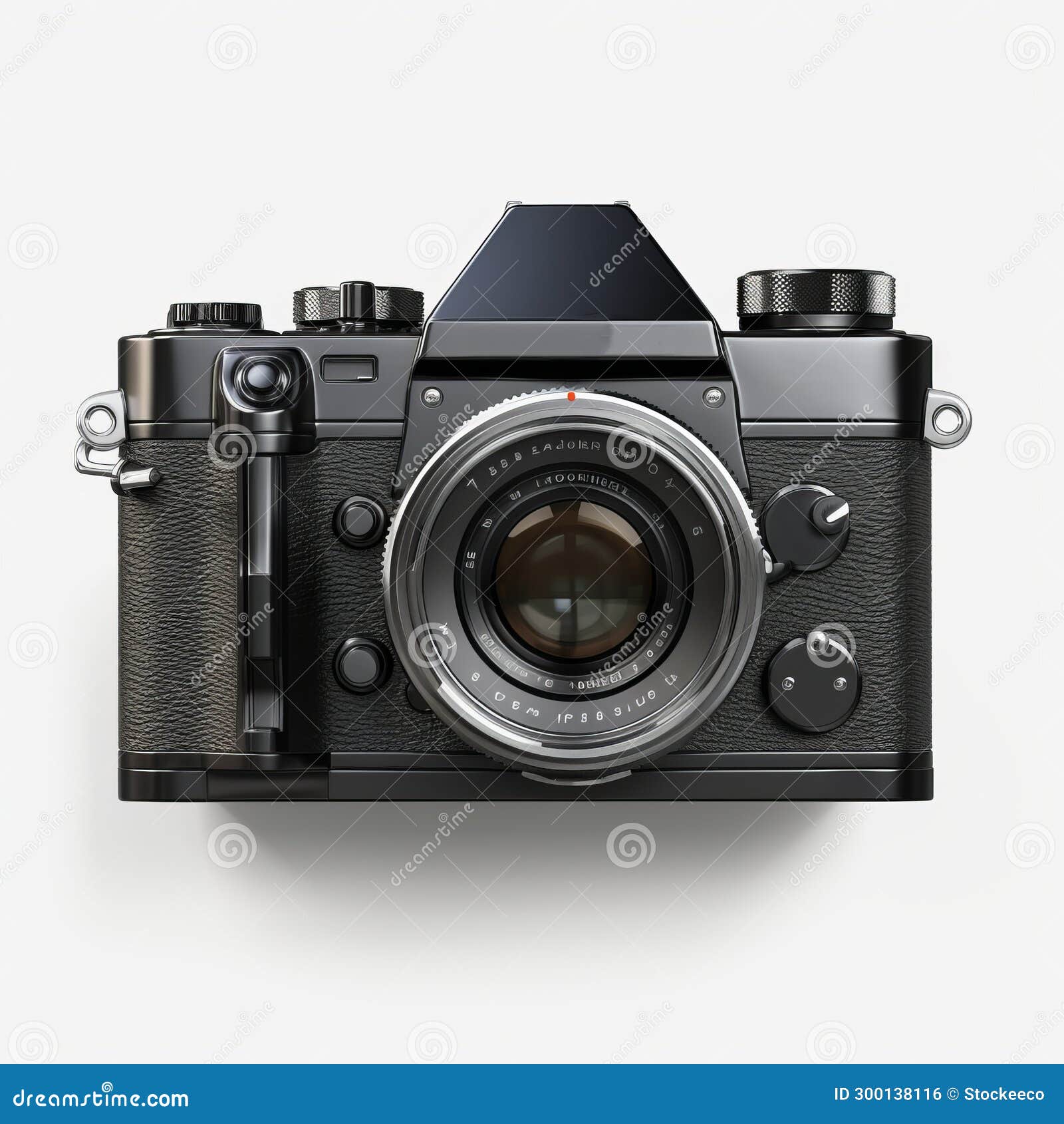 Realistic Hyperrealism Camera on White Background Stock Illustration ...