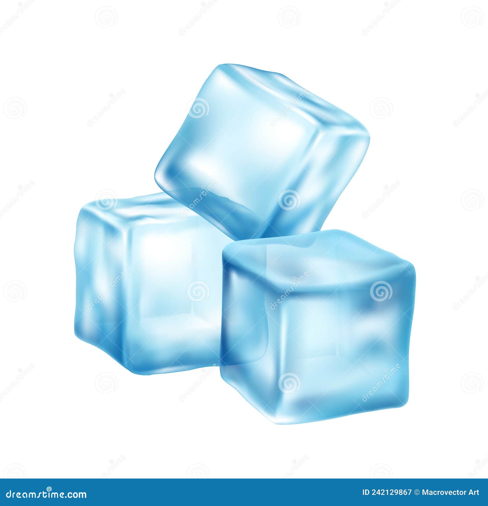 Realistic Ice Cubes Composition Stock Vector - Illustration of icon ...