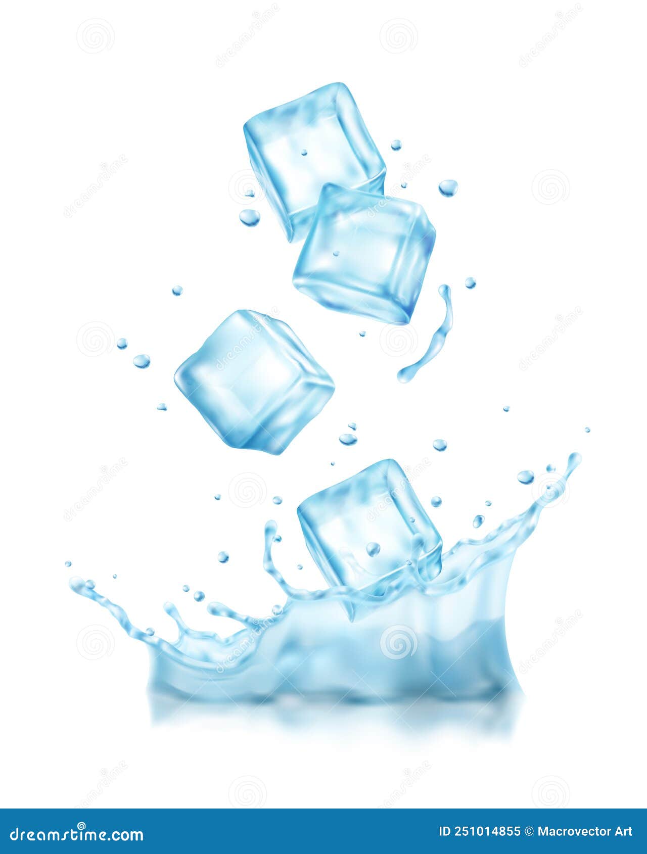 Realistic Ice Water Composition Stock Vector - Illustration of drip ...