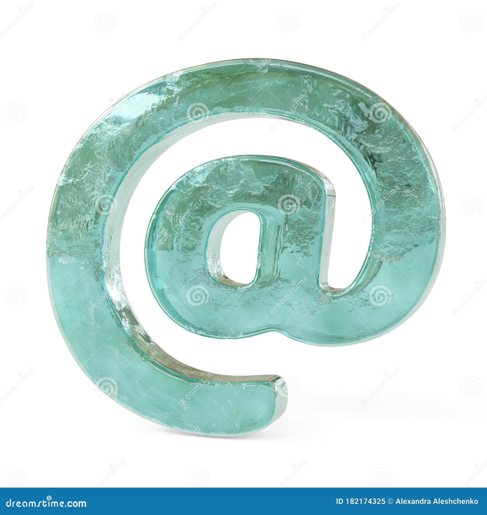 Realistic Icy Email Symbol Isolated on a White Background. Stock ...