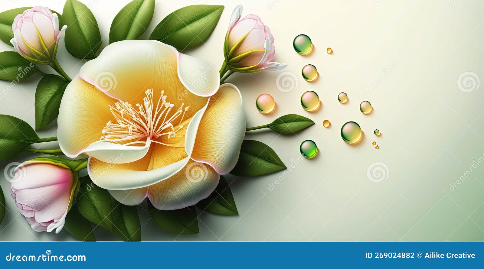 Realistic Illustration of Alamanda Flower Bloom Stock Photo - Image of ...