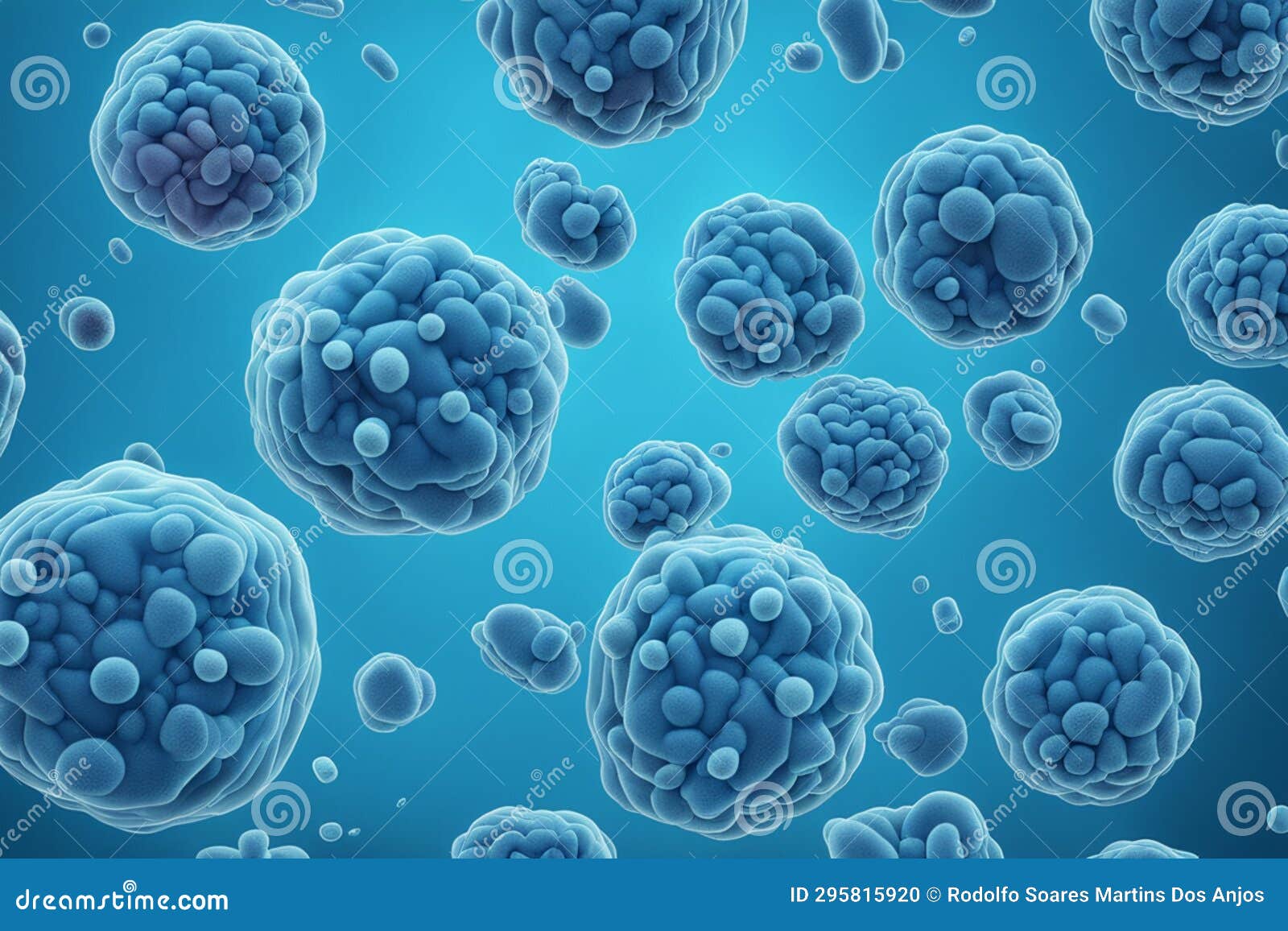Realistic Illustration of Blue Bacteria Types Stock Illustration ...